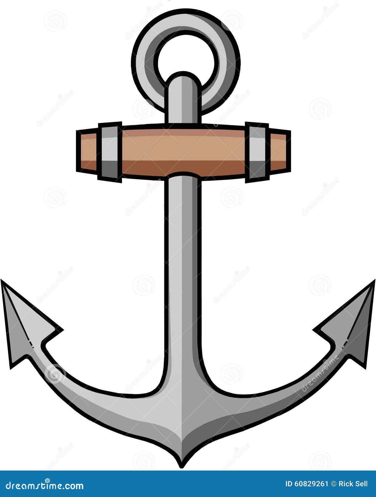 Naval Anchor Symbol On Wooden Floor Royalty-Free Stock Photography ...