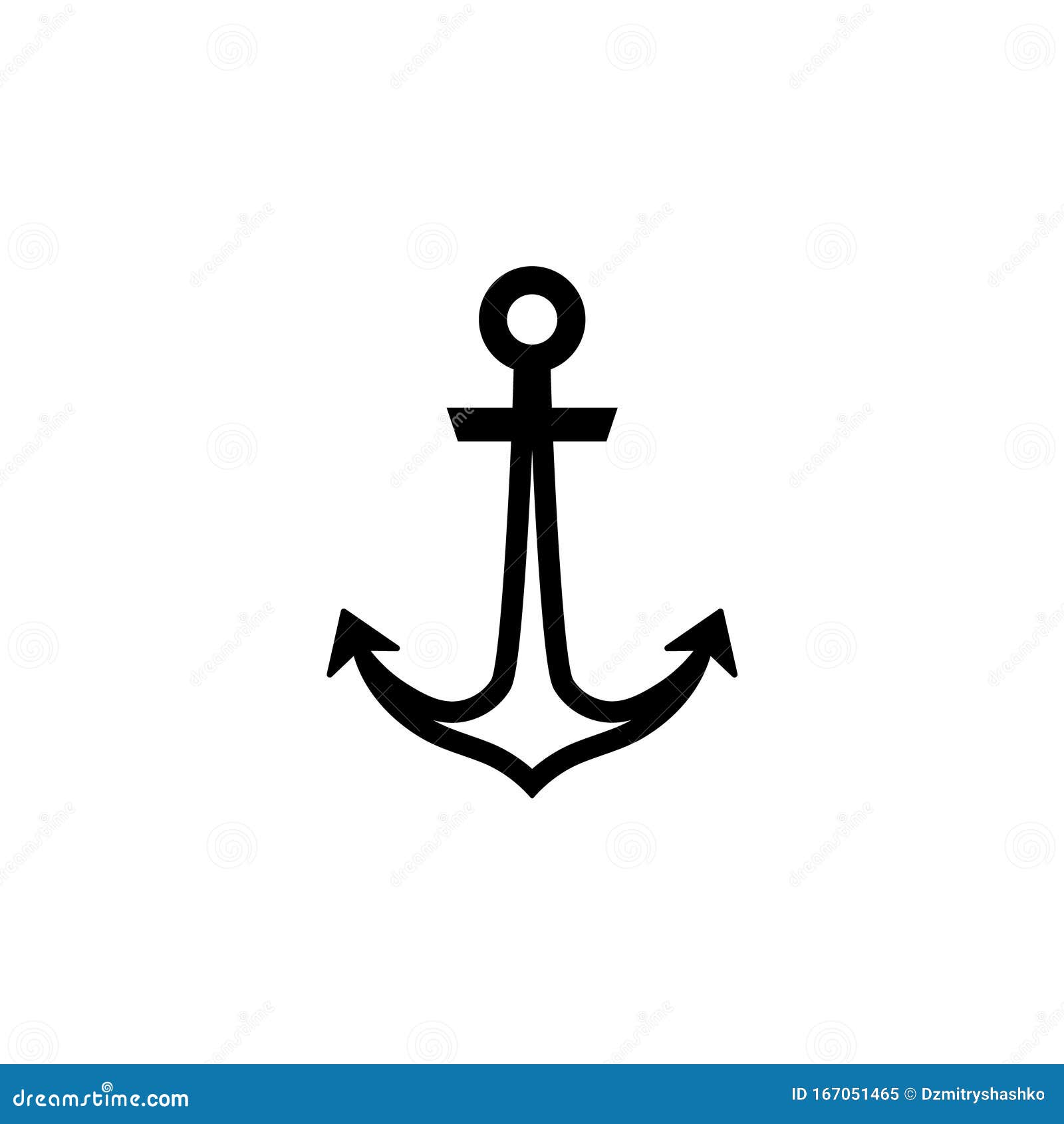 Anchor outline icon stock vector. Illustration of marine - 167051465