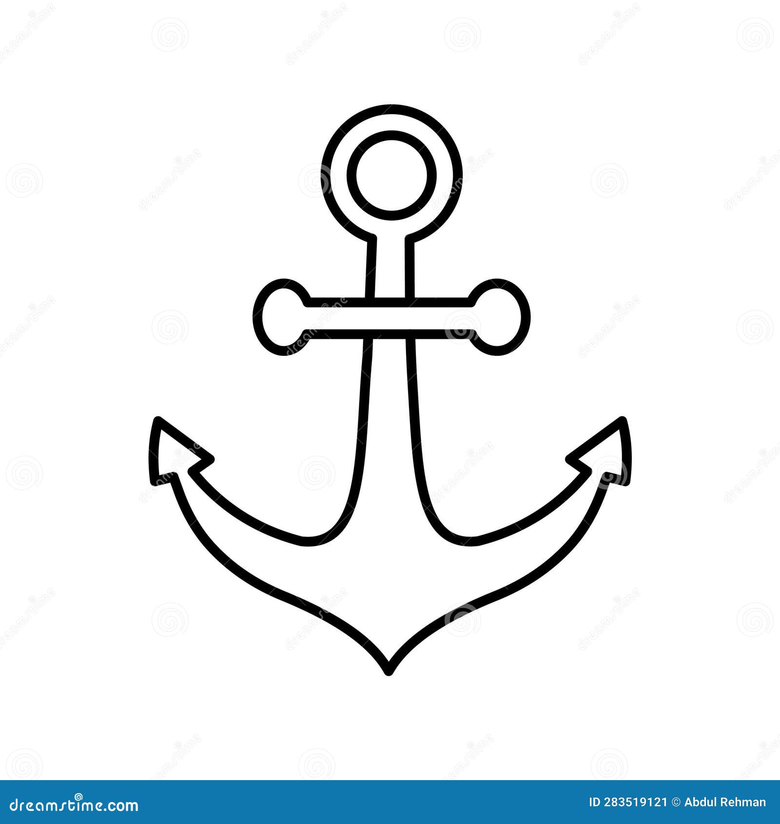 Anchor Outline Vector Icon that Can Easily Edit or Modify. Stock Vector ...