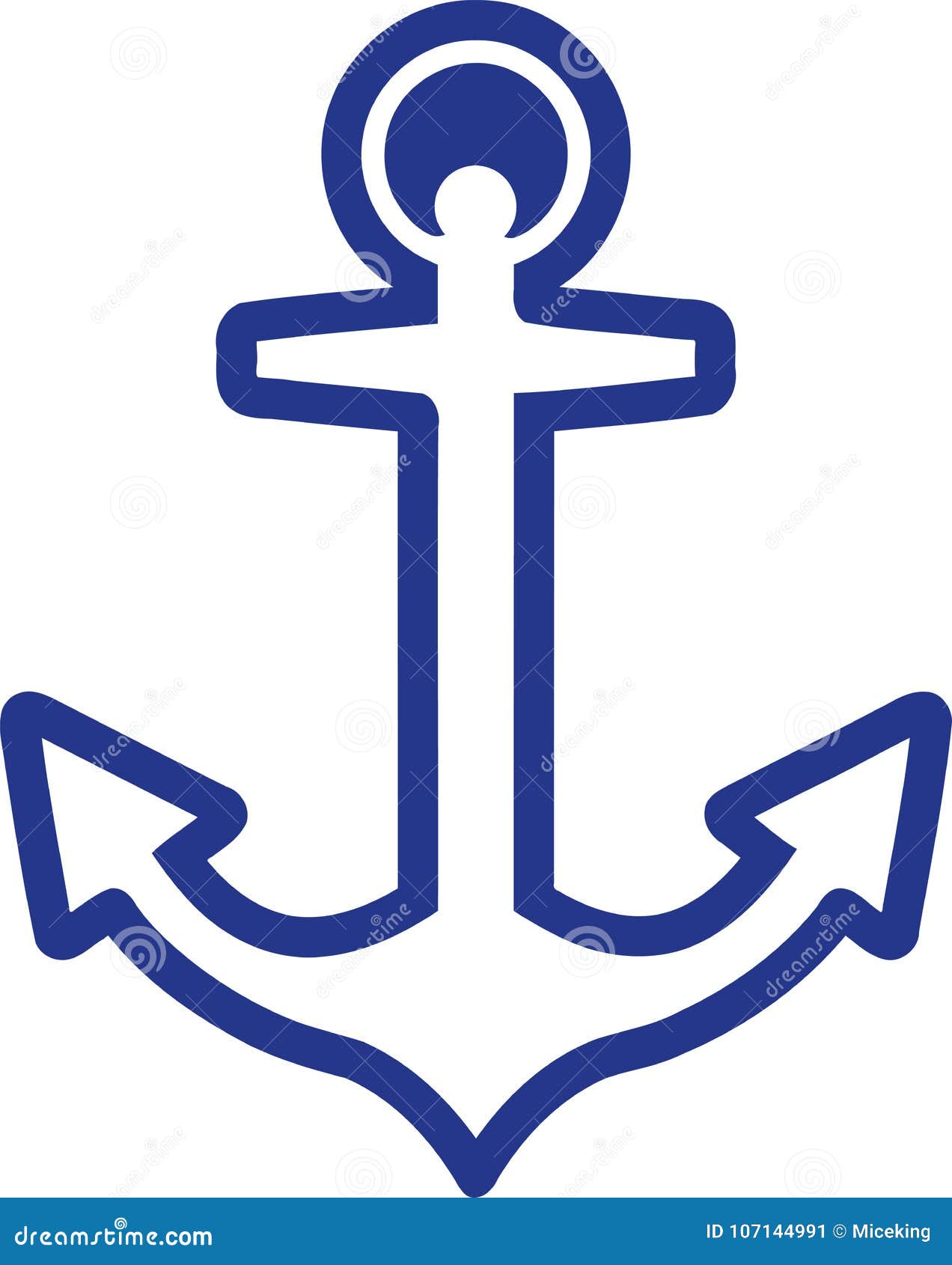 Anchor Outline Vector Vector Stock Vector - Illustration of vintage ...