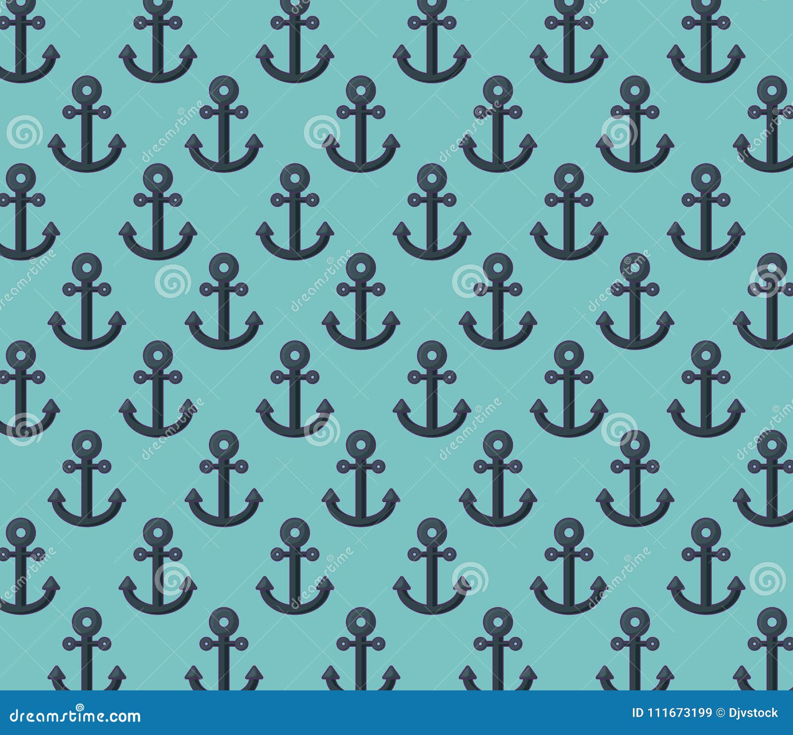 Anchor Pattern Background stock vector. Illustration of icon - 111673199