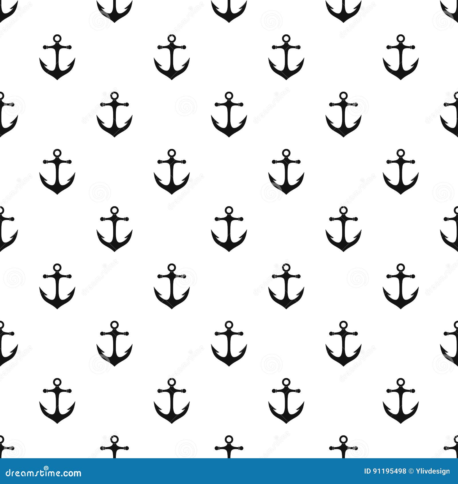 Anchor pattern vector stock vector. Illustration of simple - 91195498