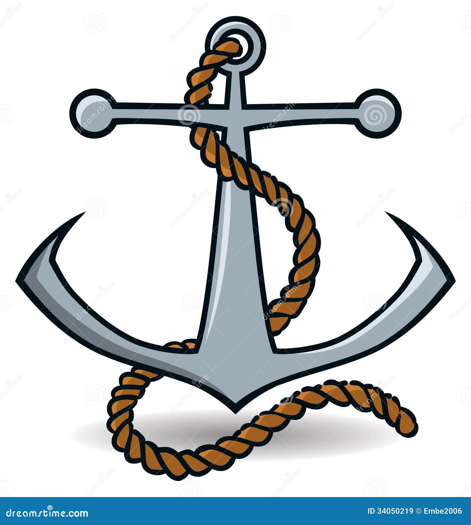 Navy Anchor With Rope