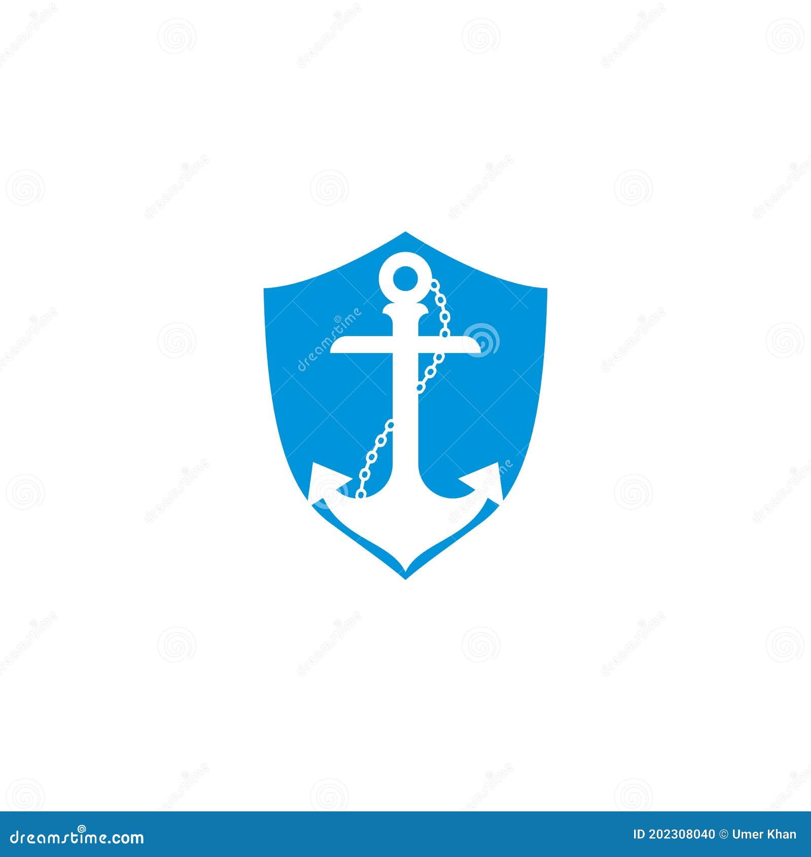 Anchor with Rope Logo Design . Stock Vector - Illustration of anchor ...
