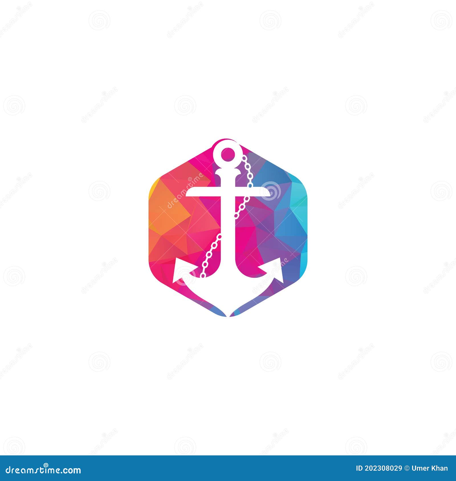 Anchor with Rope Logo Design . Stock Vector - Illustration of maritime ...