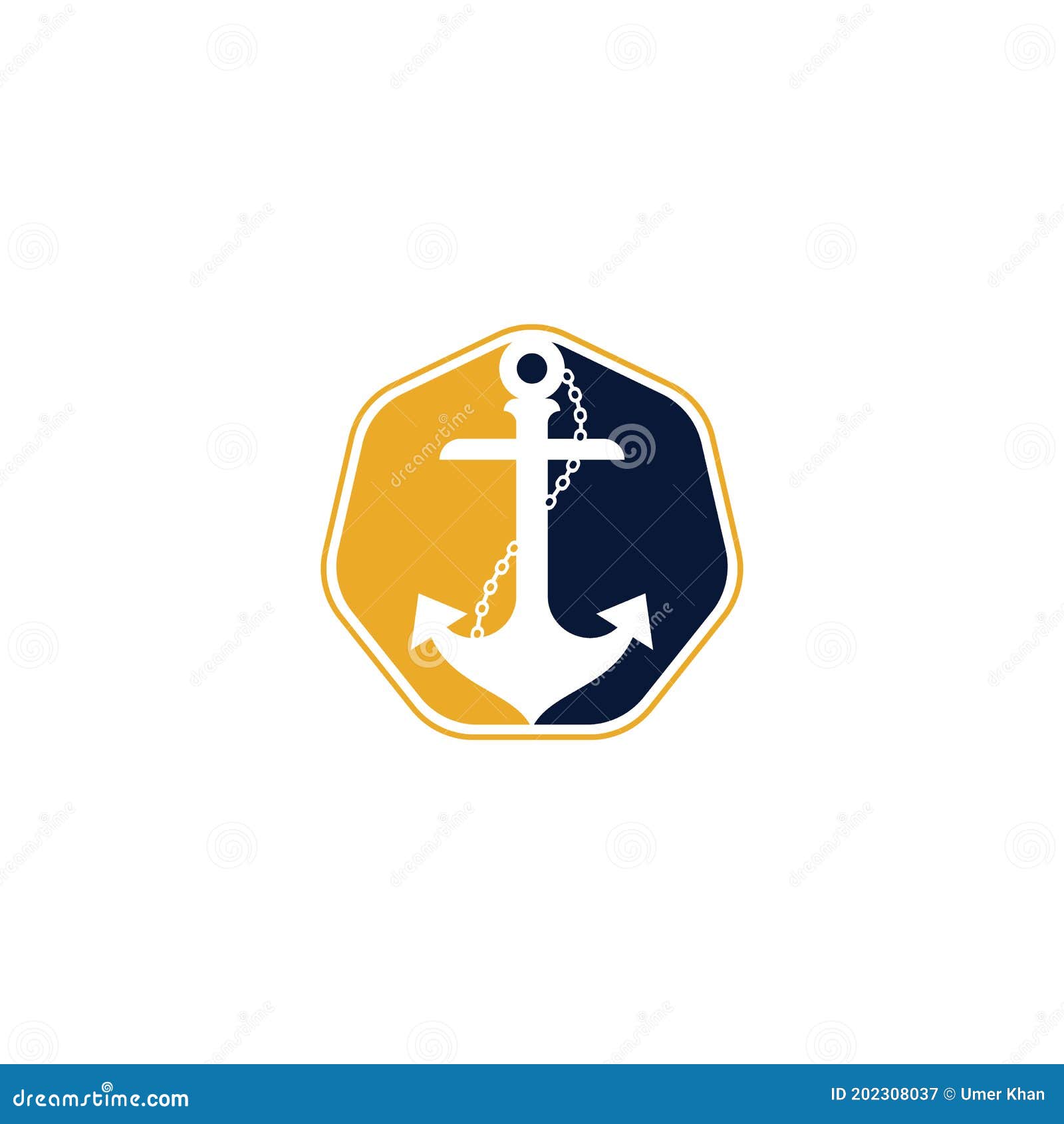 Anchor with Rope Logo Design . Stock Vector - Illustration of shield ...