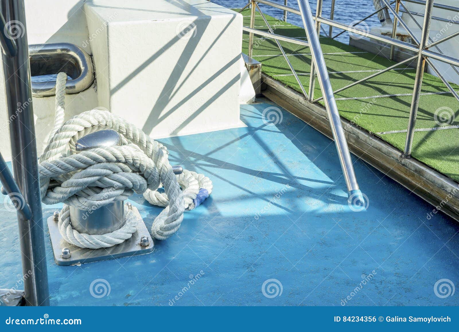 The anchor rope on a ship stock photo. Image of sail - 84234356