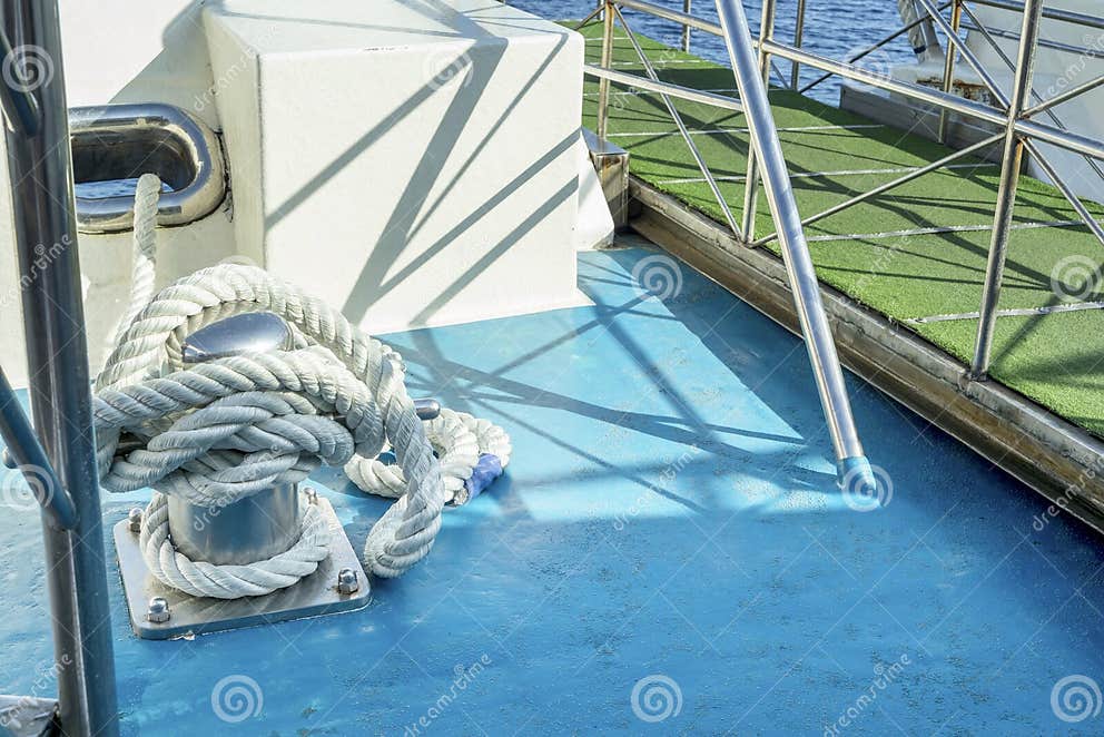 The anchor rope on a ship stock photo. Image of sail - 84234356