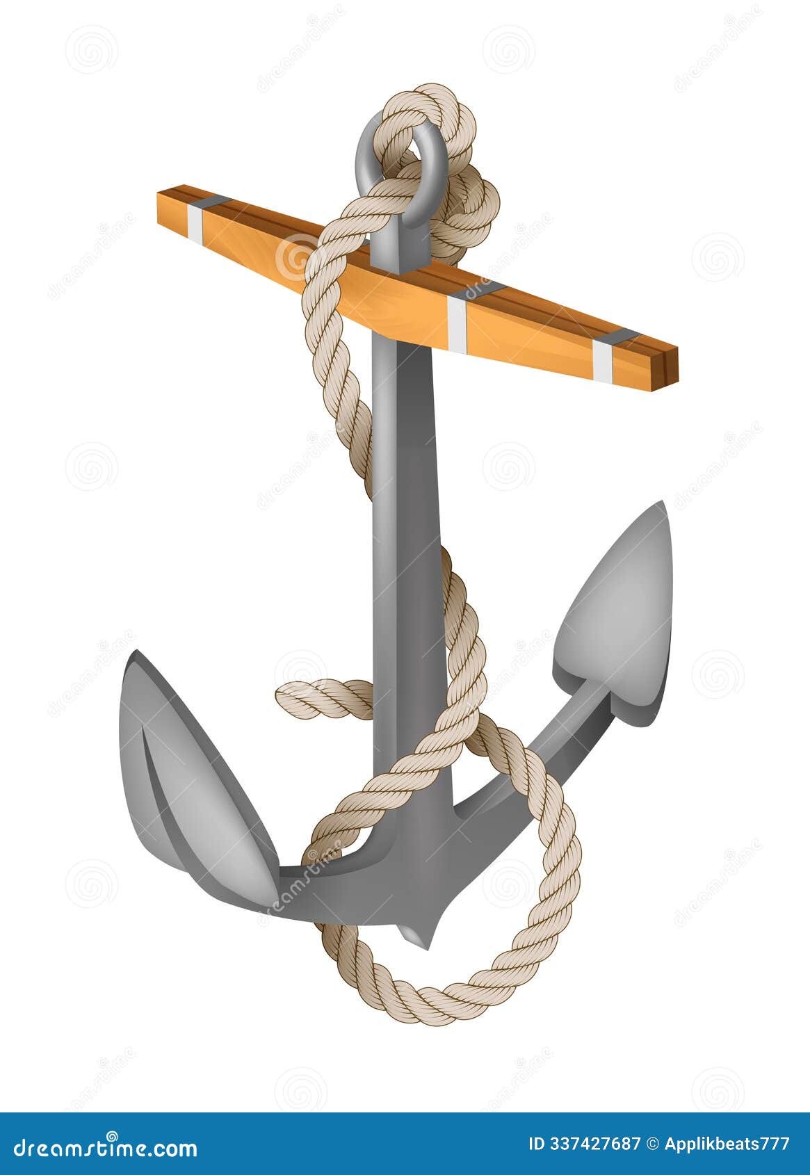 Anchor Rope Vector stock vector. Illustration of ship - 337427687