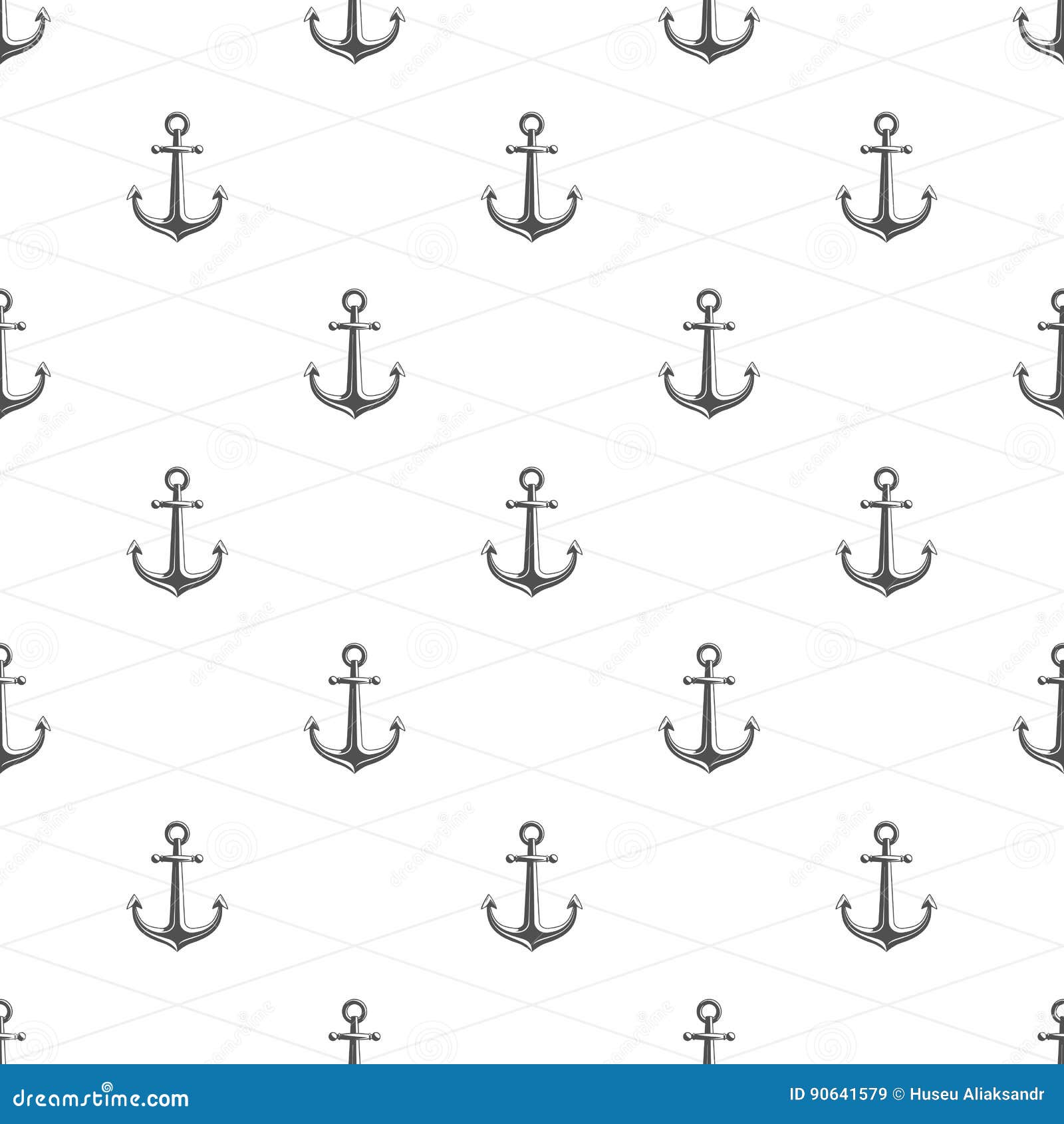 Anchor Seamless Background. Stock Vector - Illustration of ocean ...