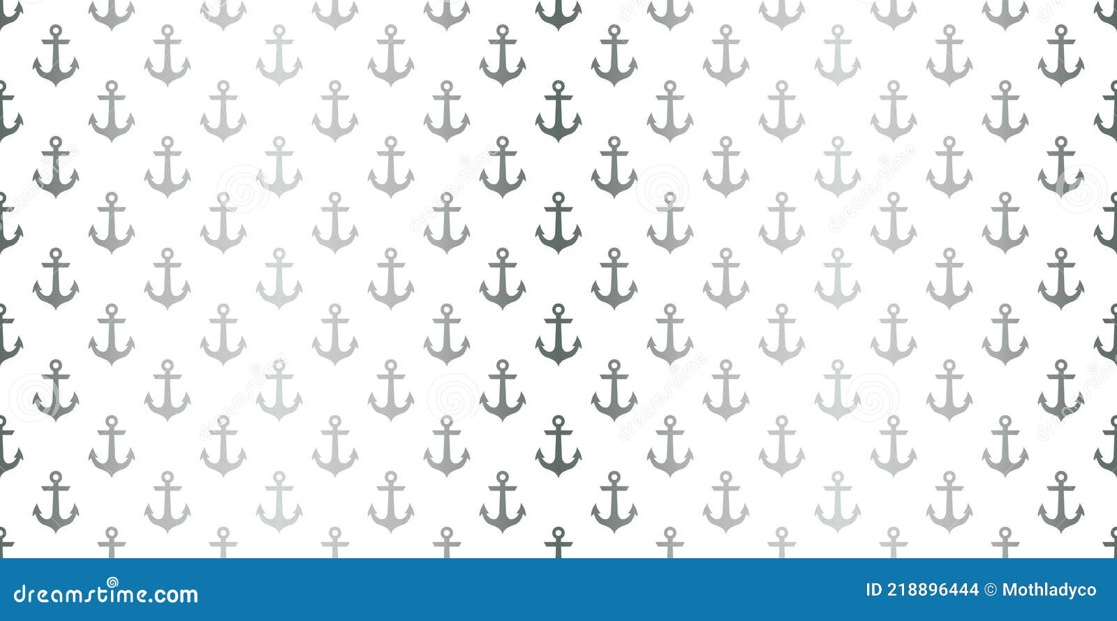 Anchor Seamless Pattern, Silver and White Vector Background Stock ...