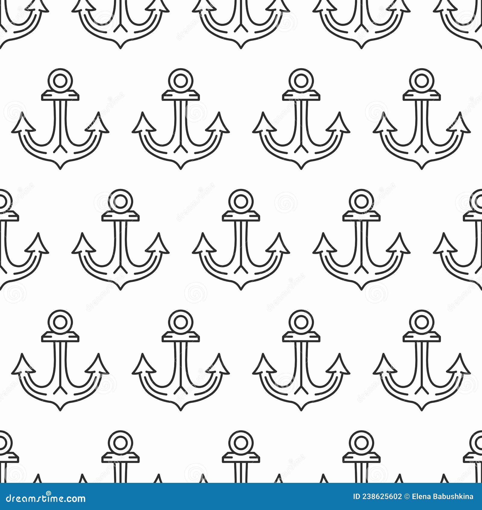 Anchor Seamless Pattern. Vector Illustration Stock Vector ...