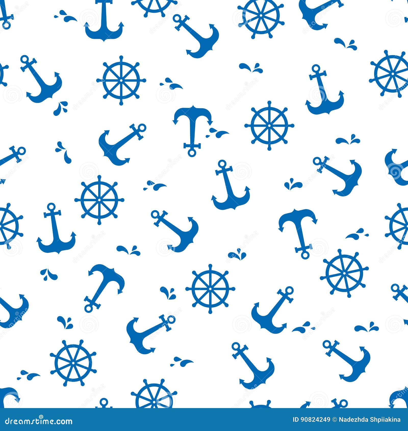 Anchor Seamless Vector Pattern Texture Background Stock Vector ...
