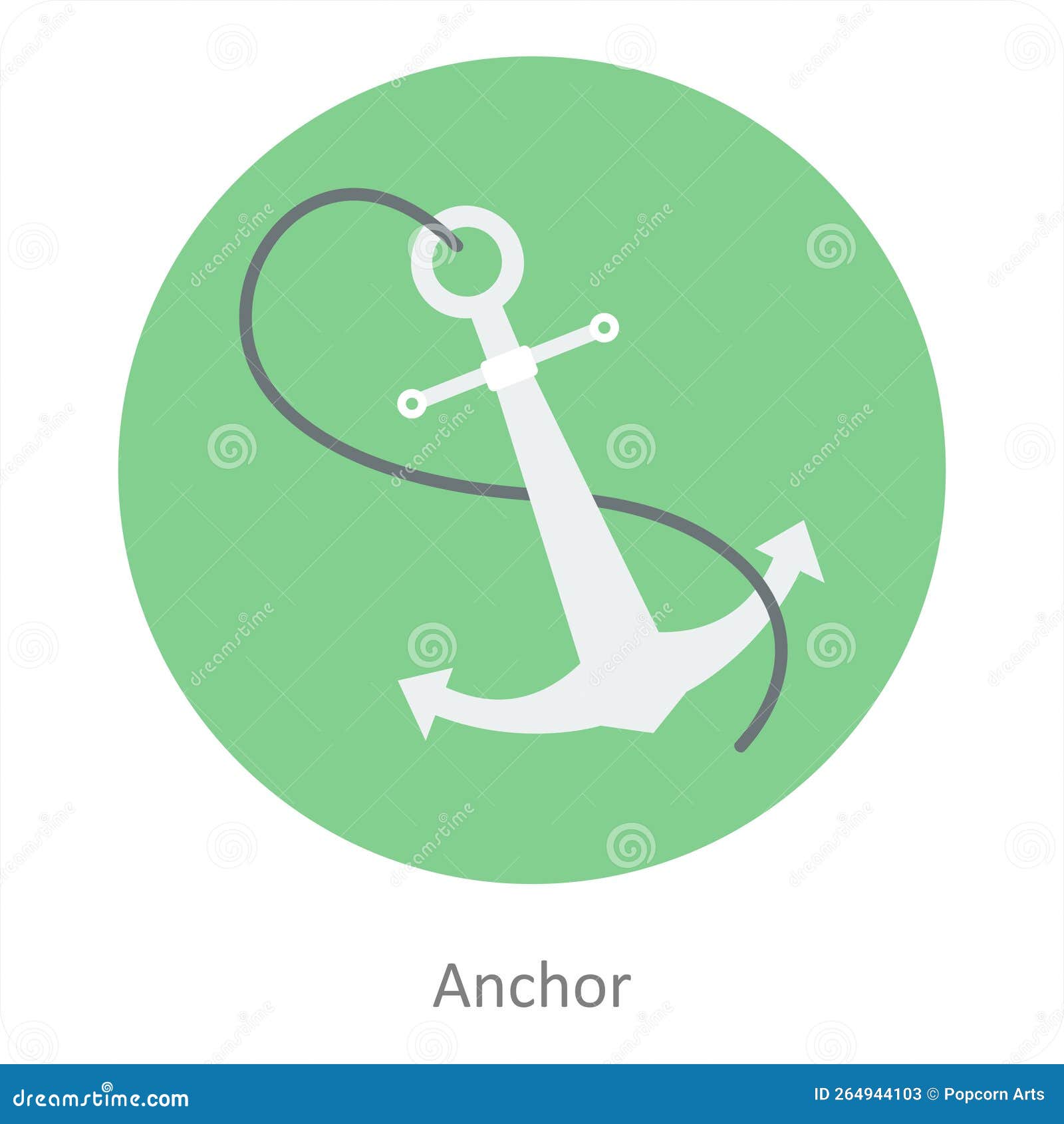 Anchor stock vector. Illustration of icon, design, anchor - 264944103