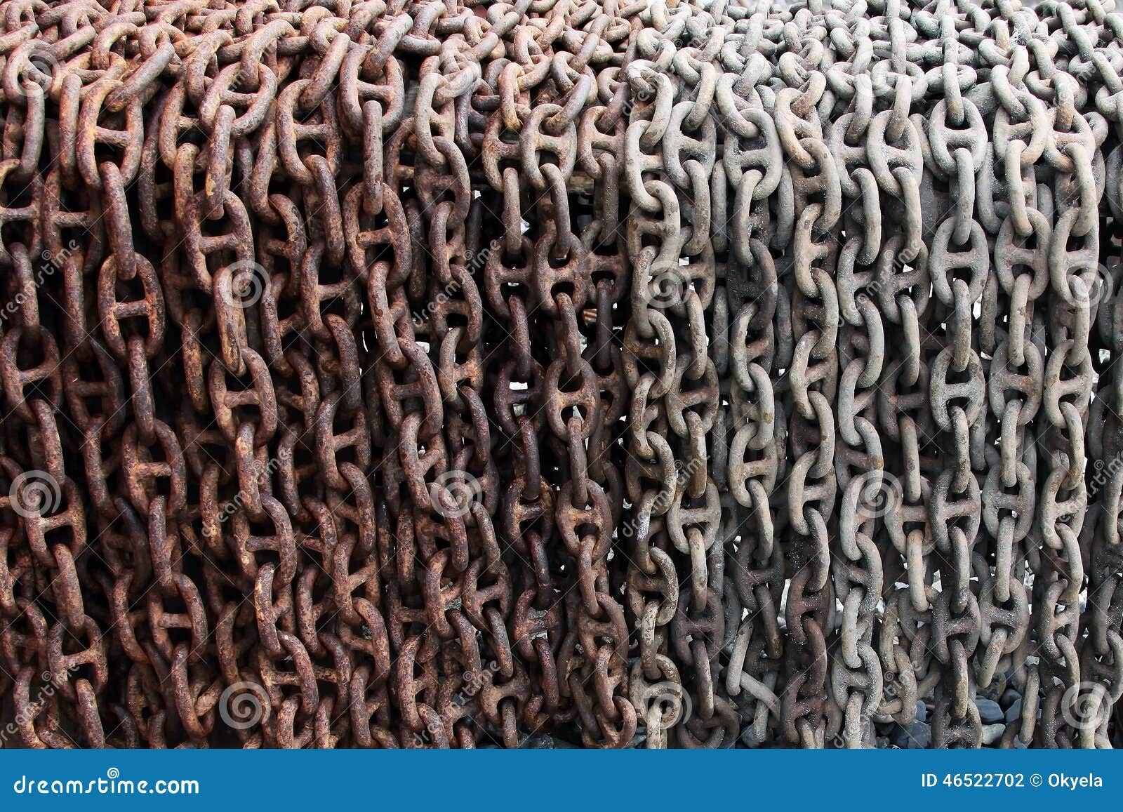 Anchor Ship Chain. Rusty Metal Chain Links Stock Photo - Image of wharf ...