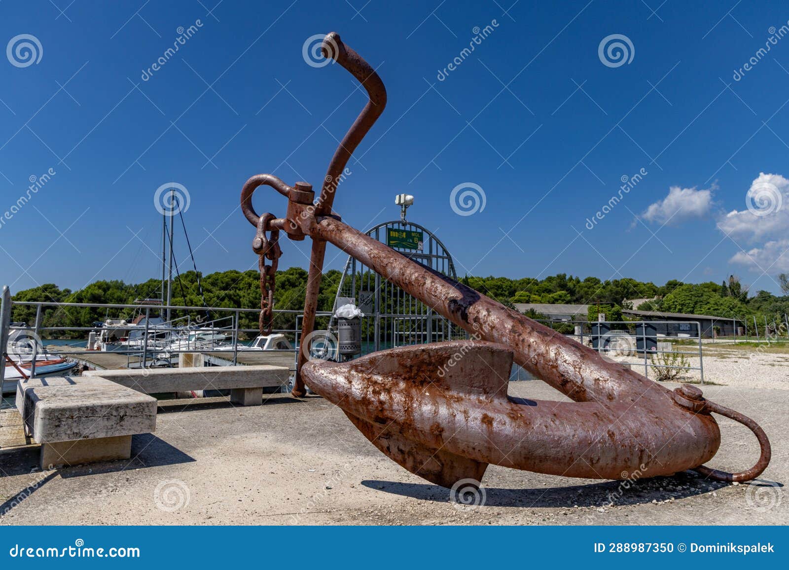Anchor from the Ship in the Port of Pula Stock Photo - Image of ...