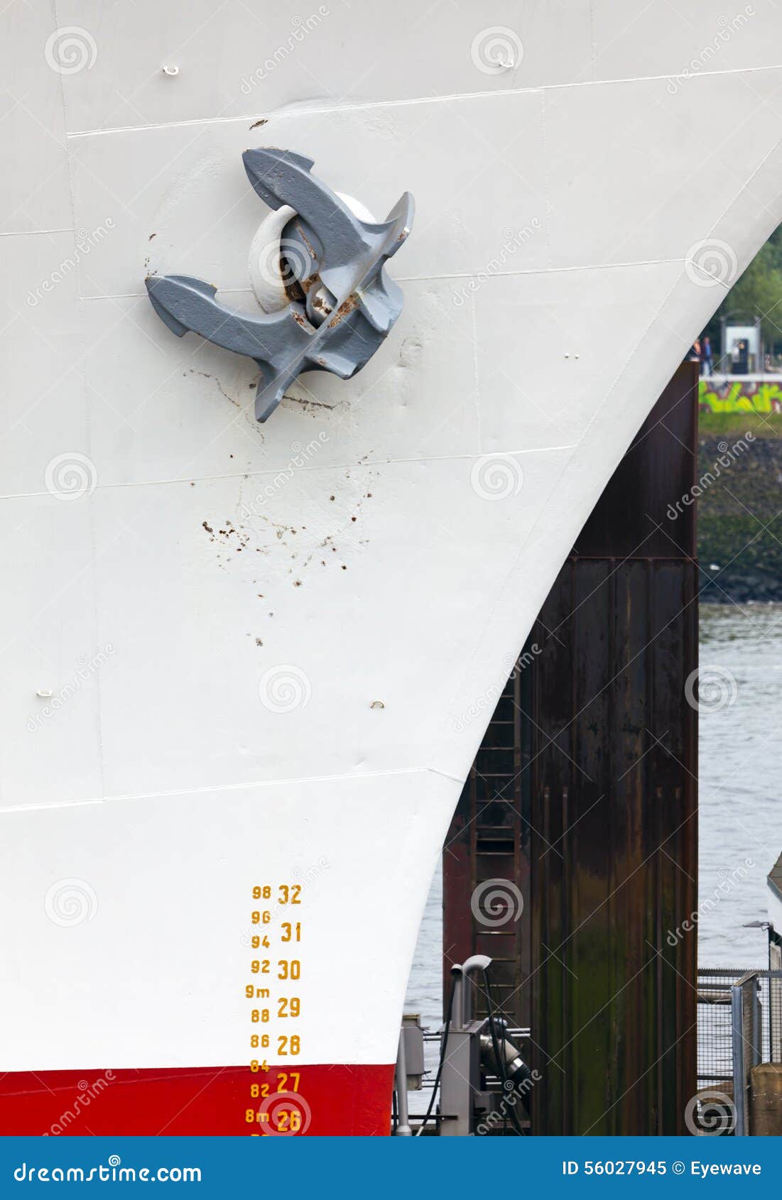 Anchor on ship s prow stock image. Image of anchor, prow - 56027945