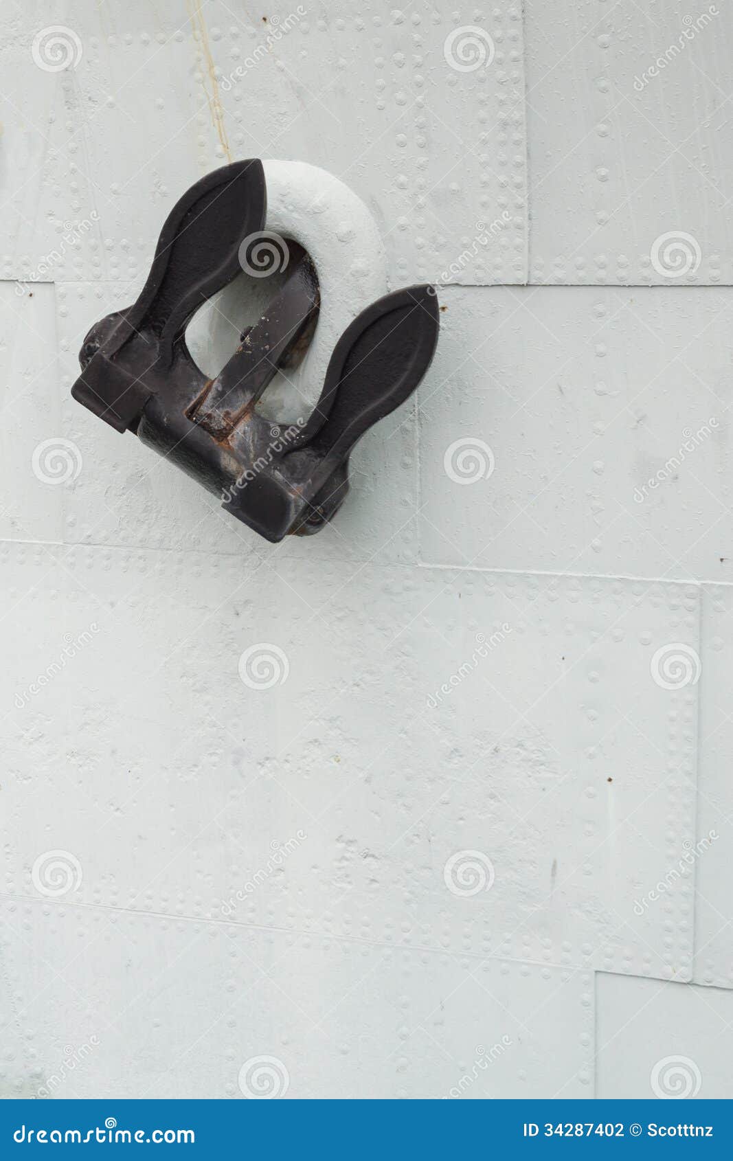 Anchor on the side of ship stock photo. Image of white - 34287402