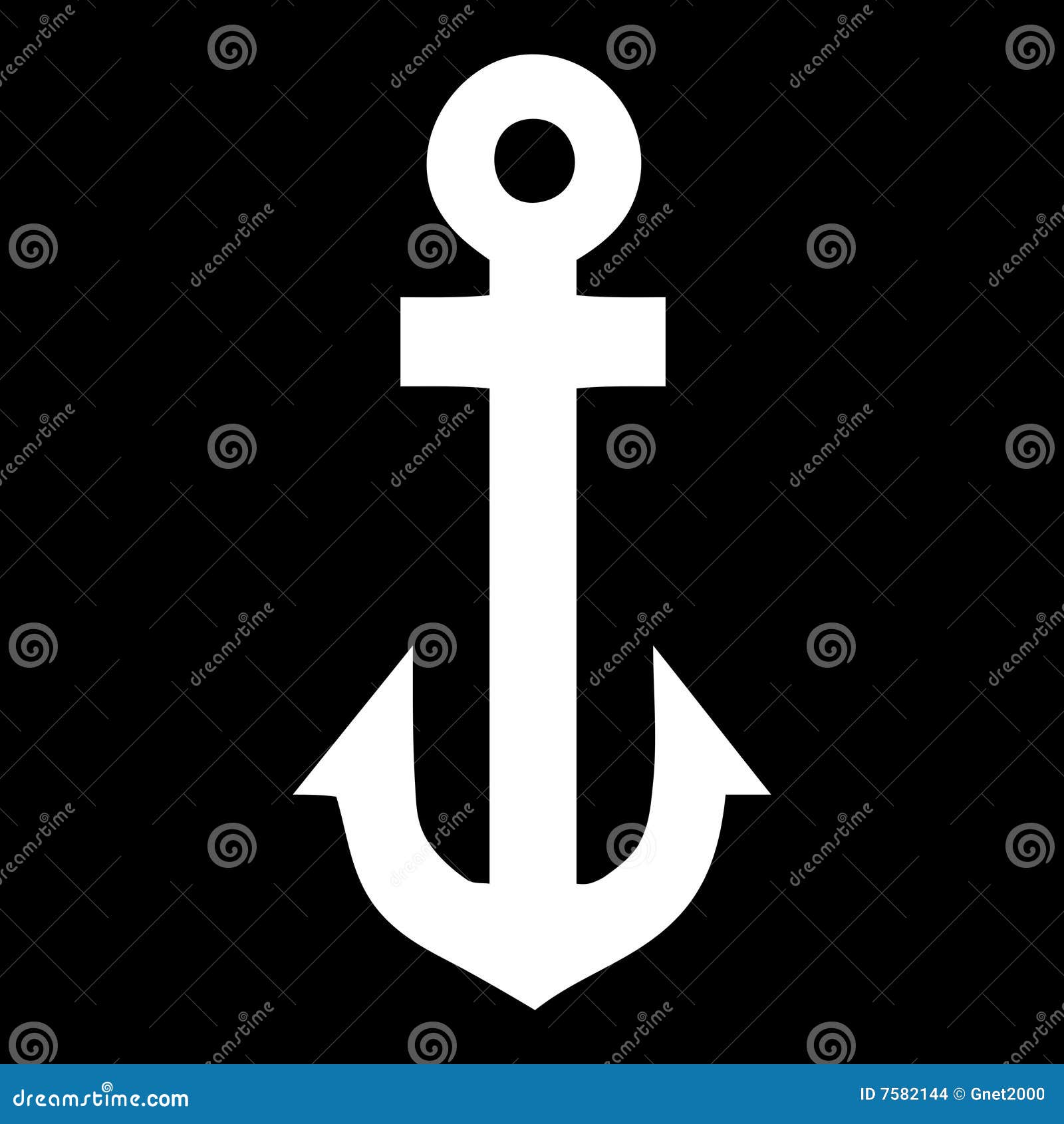 Anchor sign stock illustration. Illustration of sign, pirate - 7582144