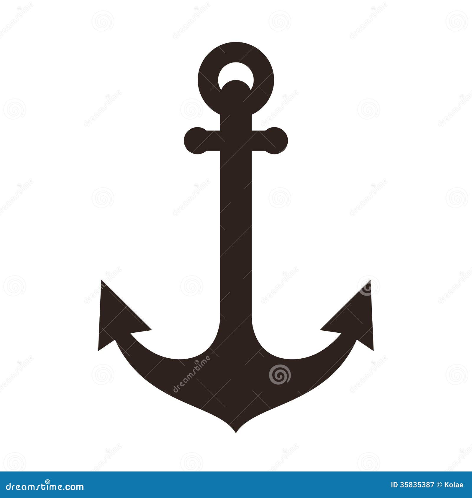 Anchor sign stock vector. Illustration of sailing, icon - 35835387