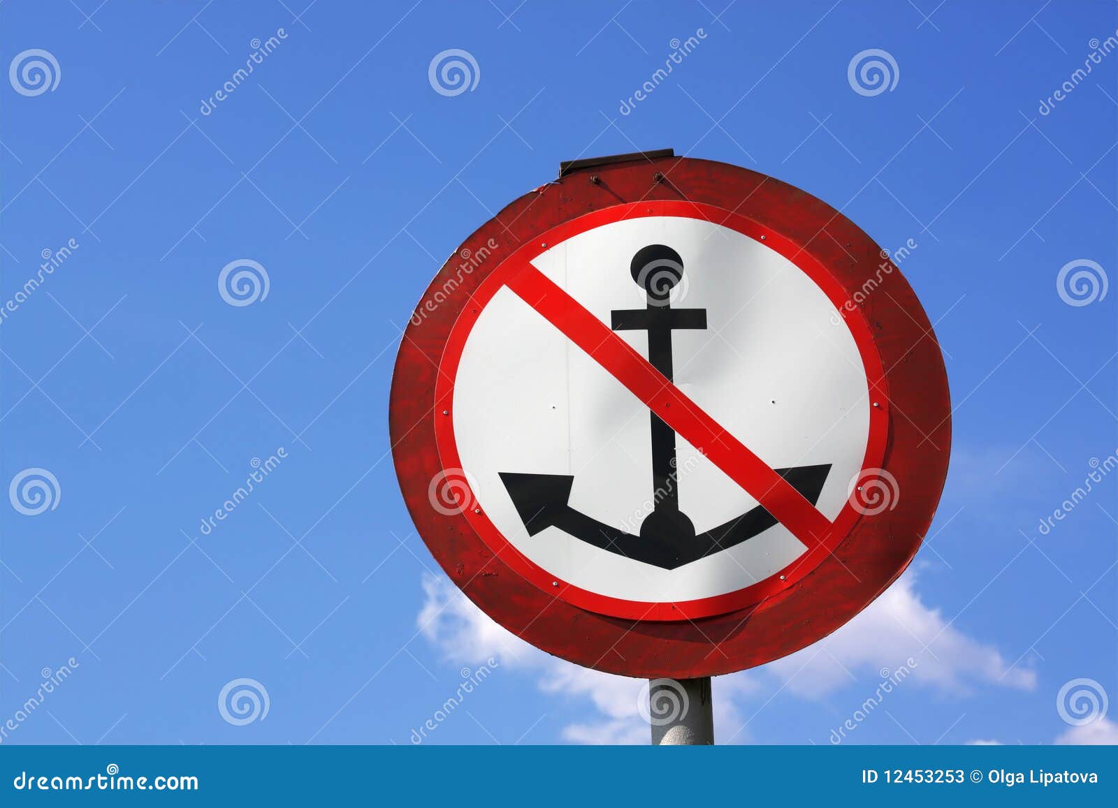 Anchor sign means stock image. Image of interdictory - 12453253