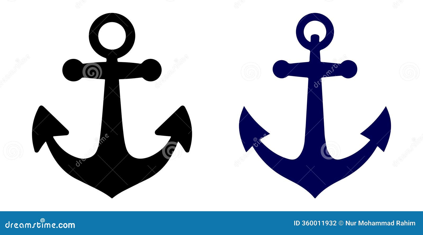 Anchor Silhouette Icon Vector on White Background. Marine Anchor Icon ...