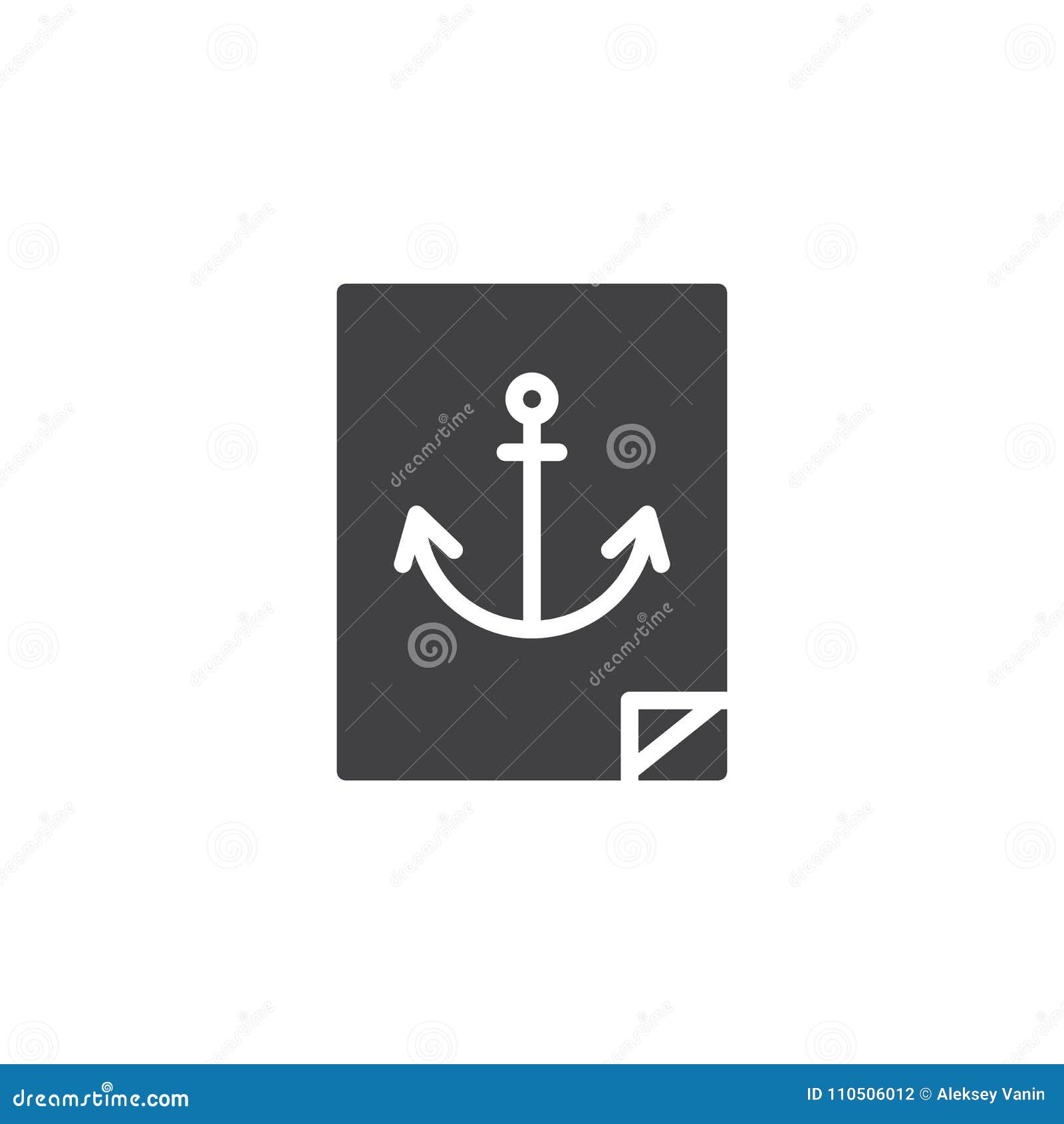 Anchor sticker vector icon stock vector. Illustration of vector - 110506012