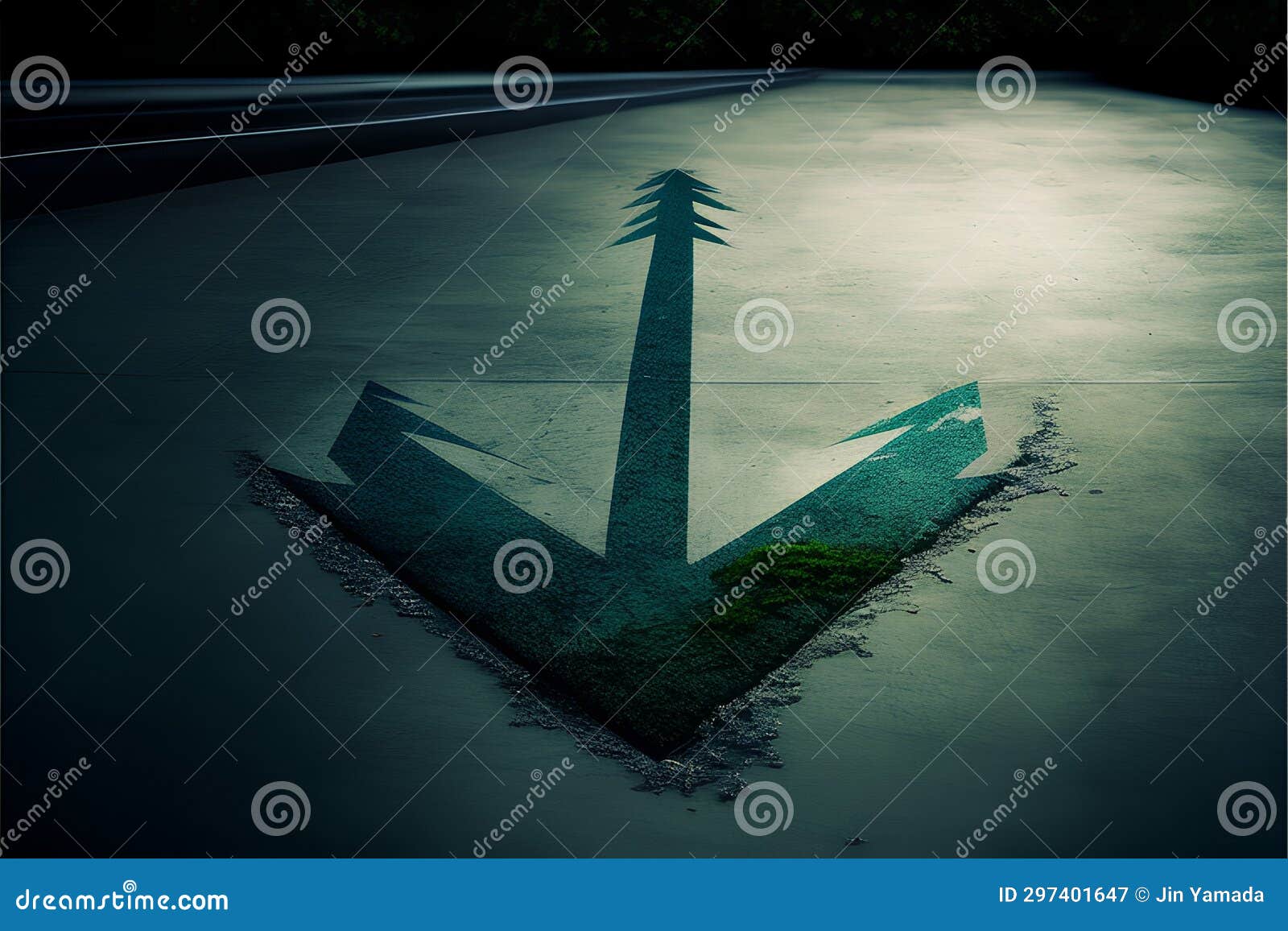 Anchor Symbol on Asphalt Road. 3D Rendering Illustration Stock ...