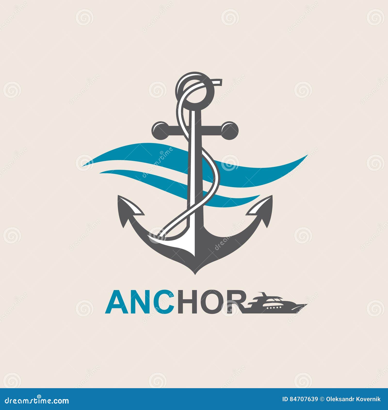 Anchor symbol image stock vector. Illustration of port - 84707639
