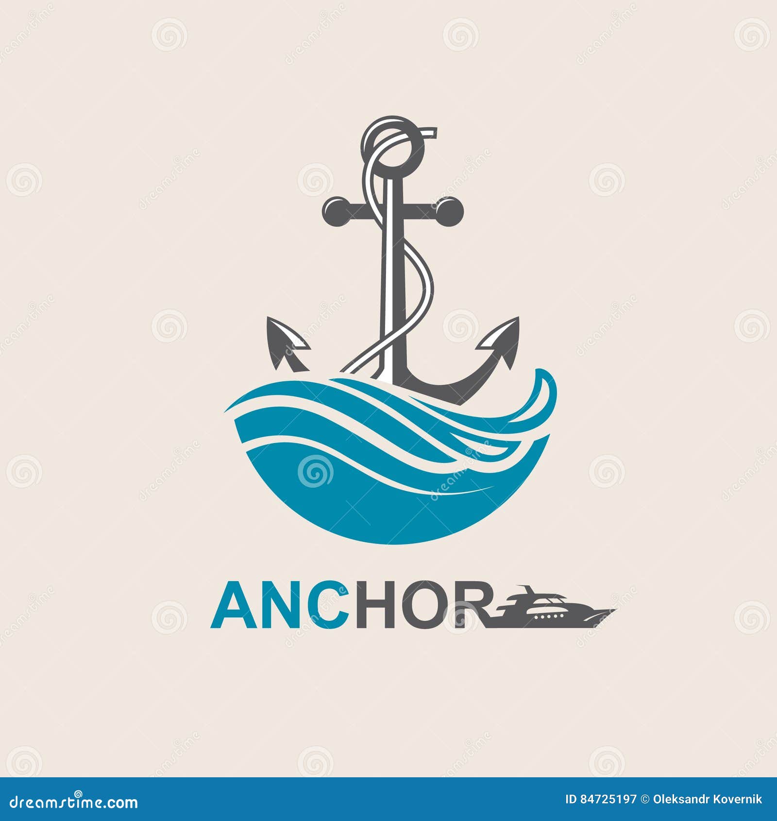 Anchor symbol image stock vector. Illustration of anchorage - 84725197