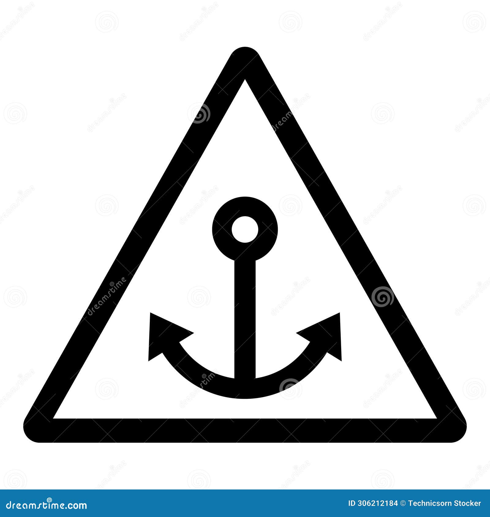 Anchor Symbol Sign, Vector Illustration, Isolate on White Background ...