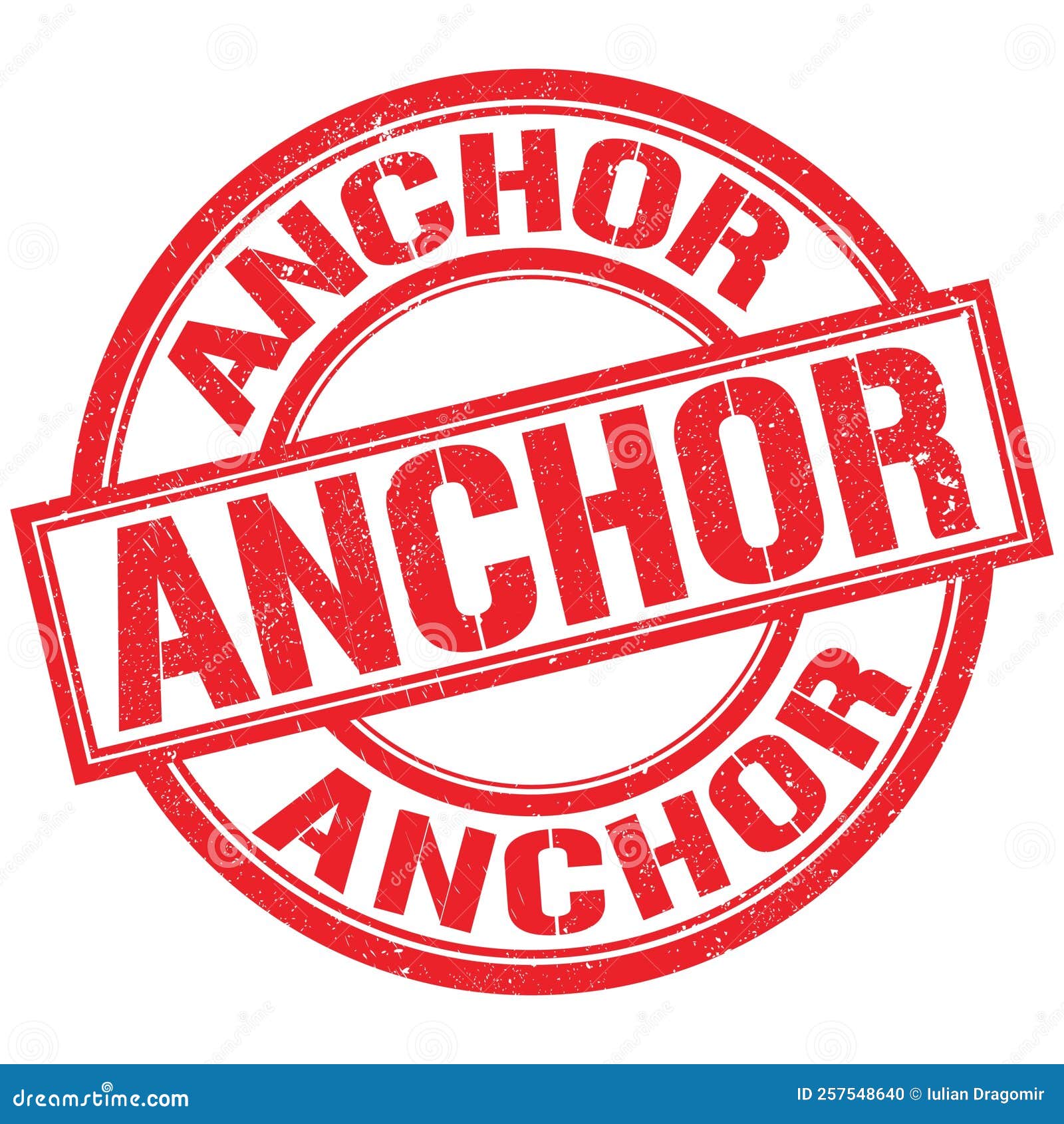 ANCHOR Text Written on Red Stamp Sign Stock Illustration - Illustration ...