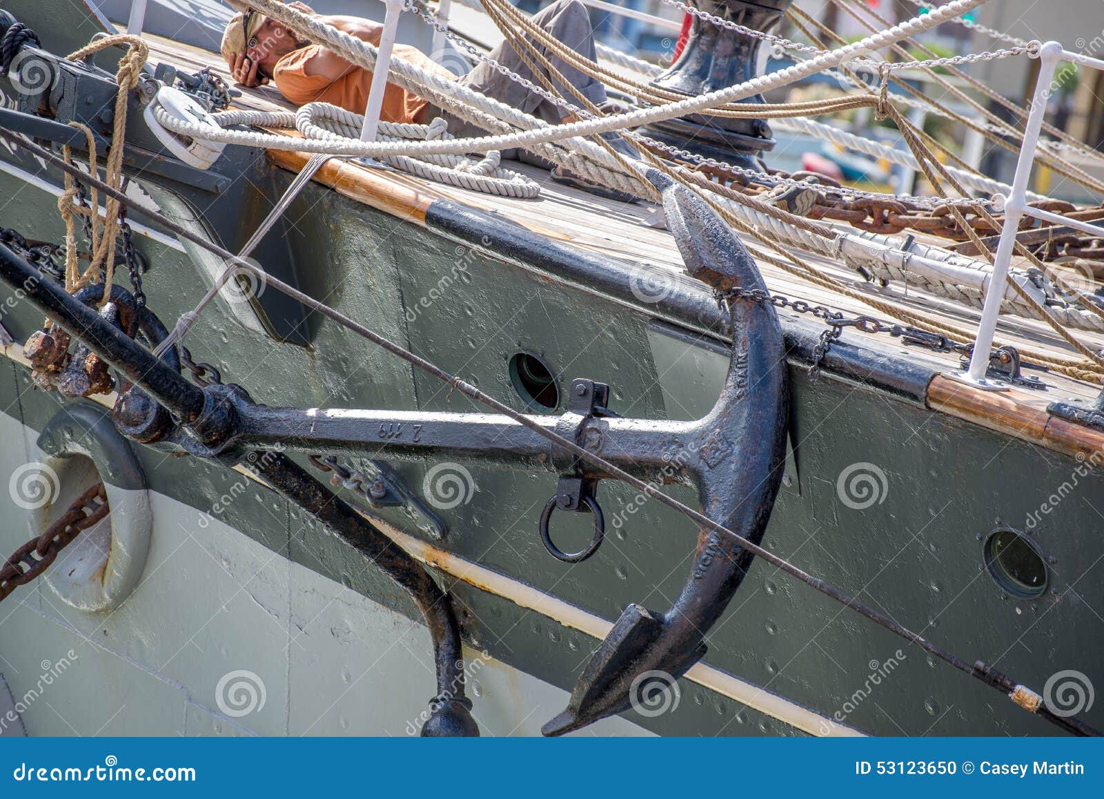 Anchor Tied To Side Sailboat Stock Photos - Free & Royalty-Free Stock ...