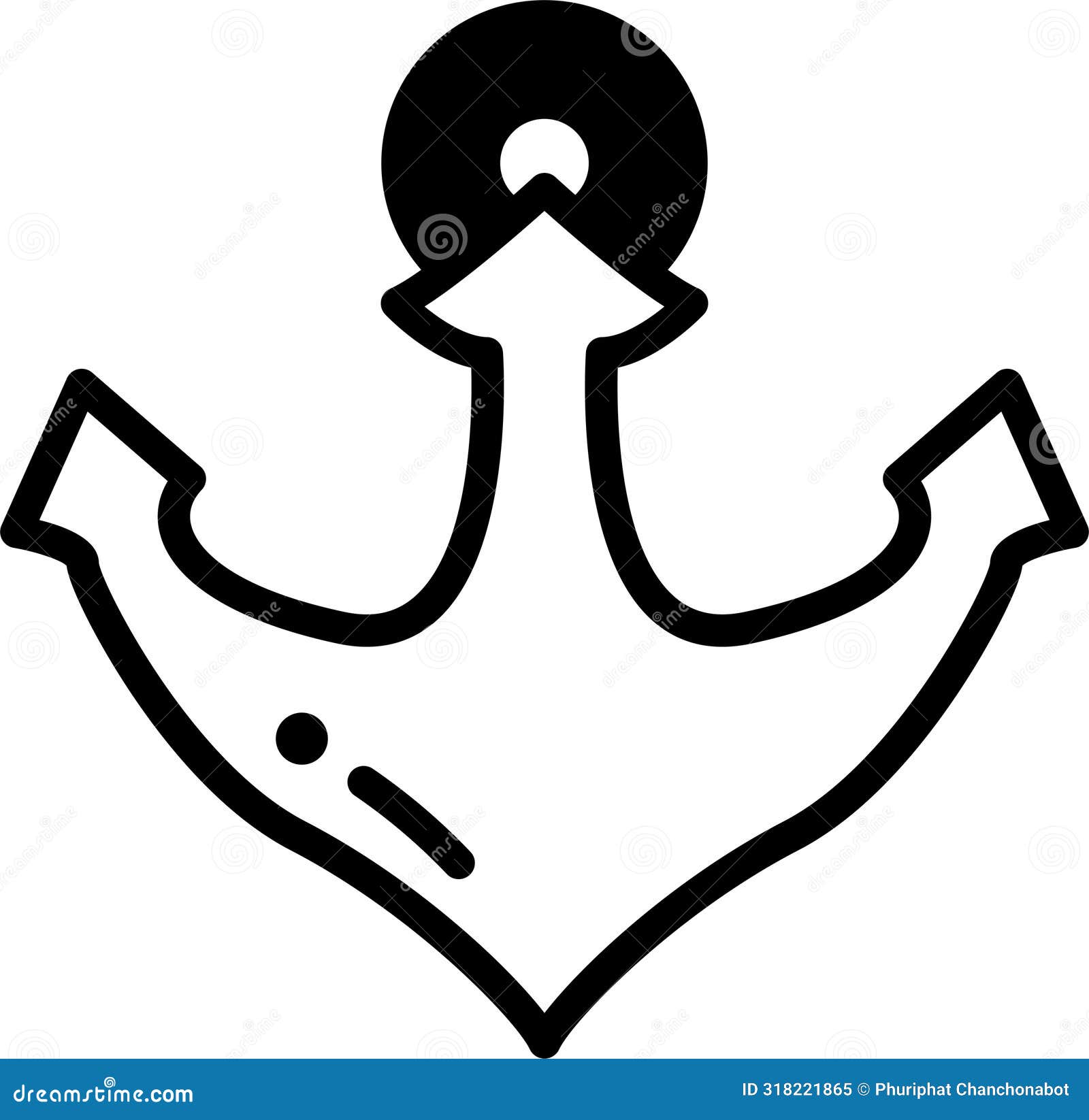 A Anchor with Two Arrows Pointing Up Stock Vector - Illustration of ...