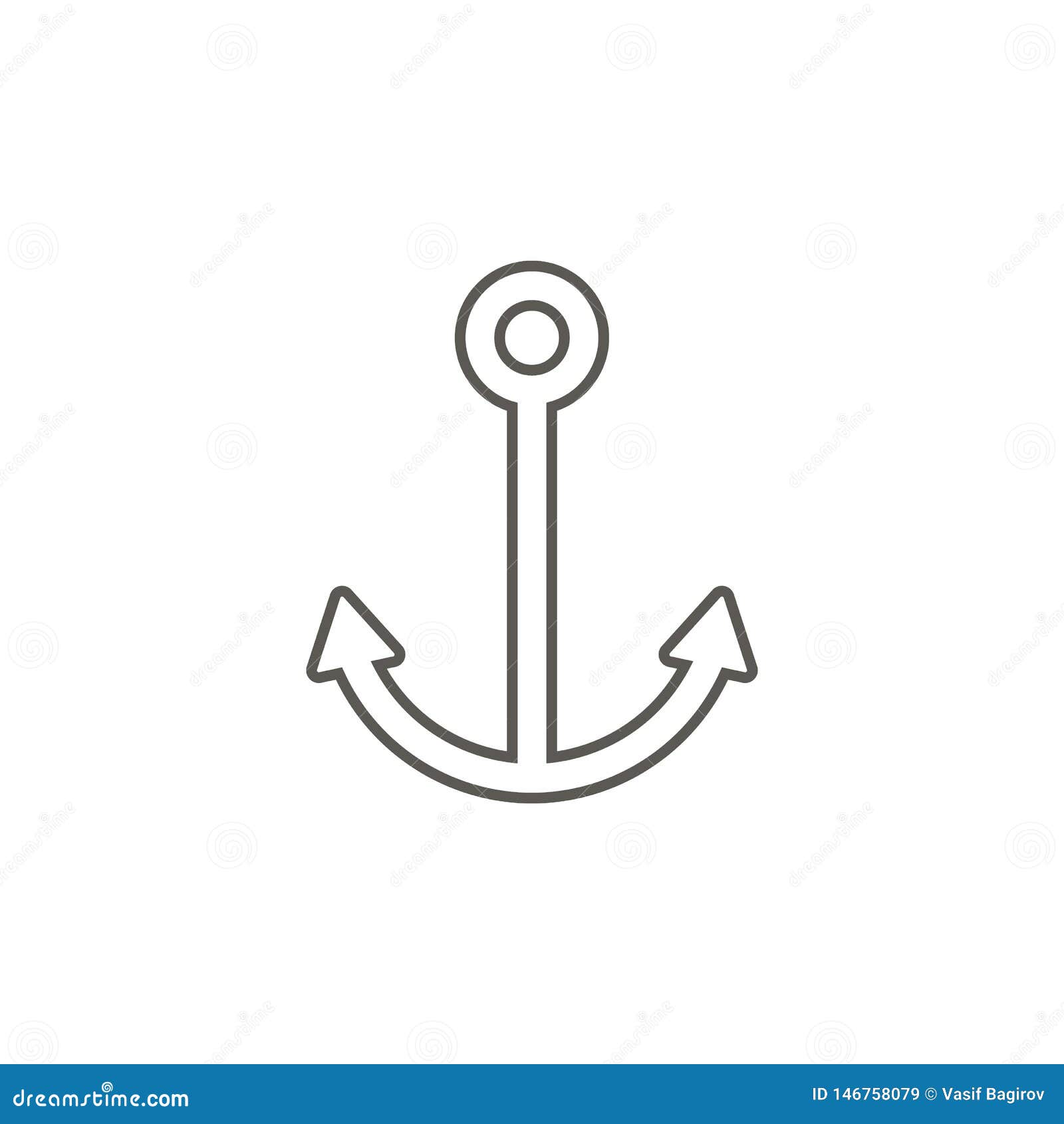 Anchor Vector Icon. Simple Element Illustration from Map and Navigation ...