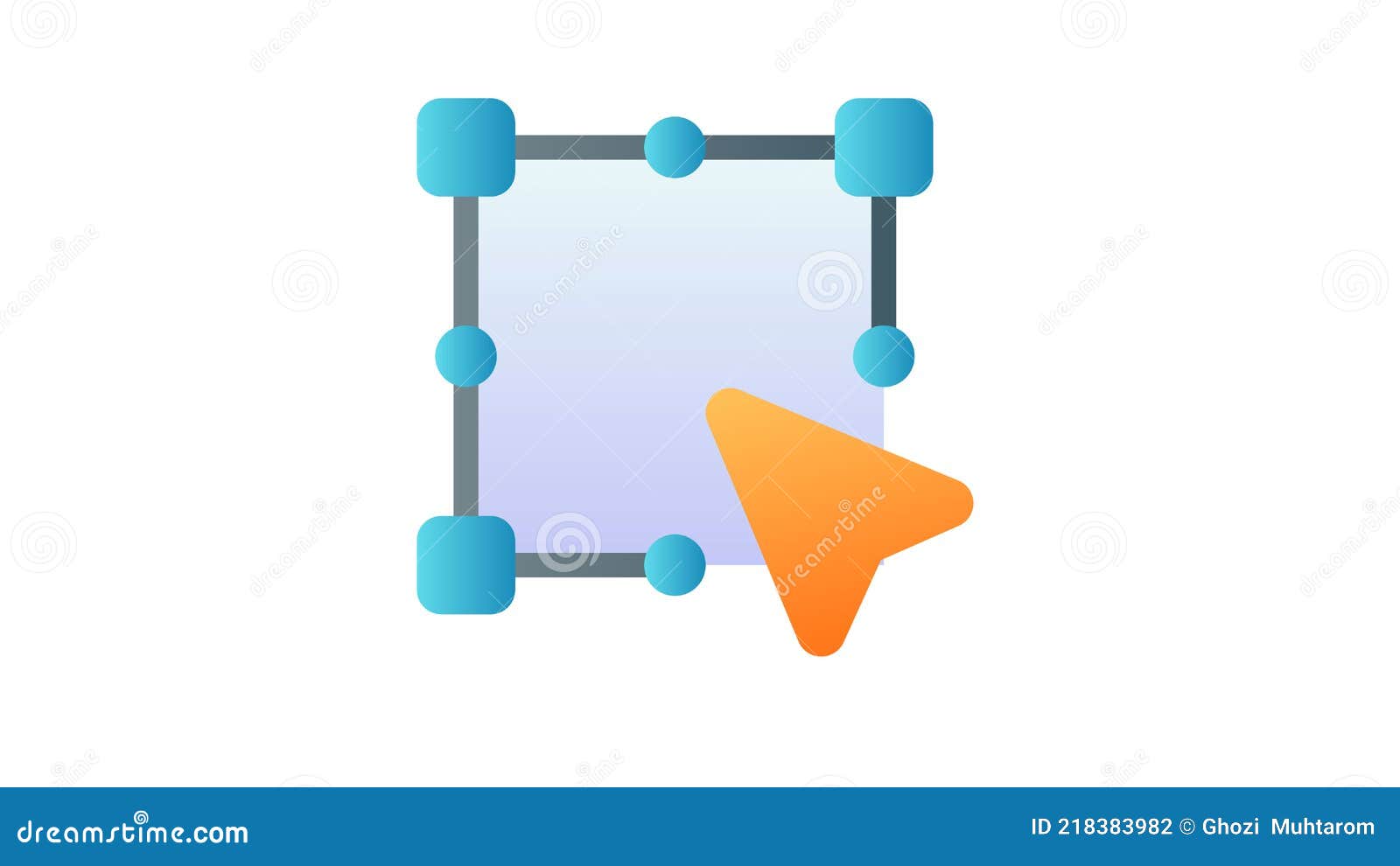 Anchor Vector Pointer Single Isolated Icon with Smooth Style Stock ...