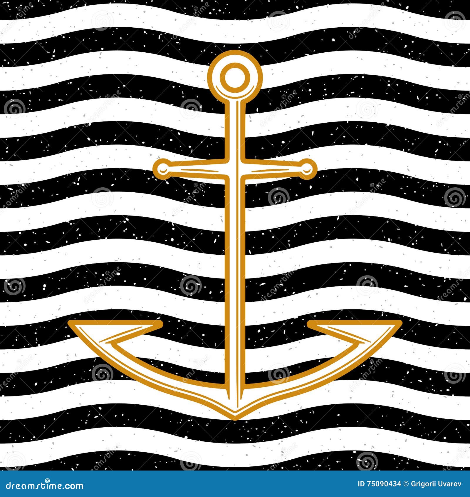 Anchor For Vessel Solid Icon, Marine Port Concept. Vector Graphics ...