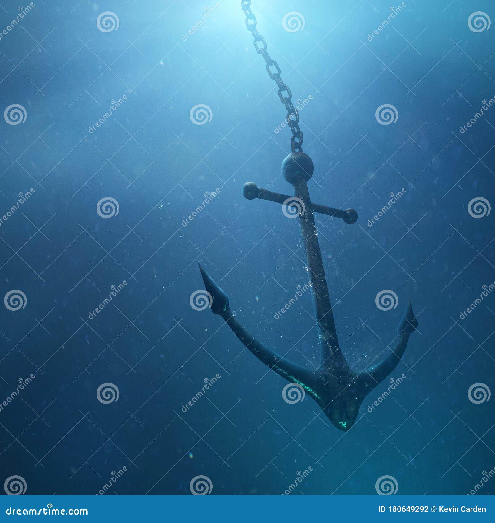 Anchor in the water stock photo. Image of ship, safety - 180649292