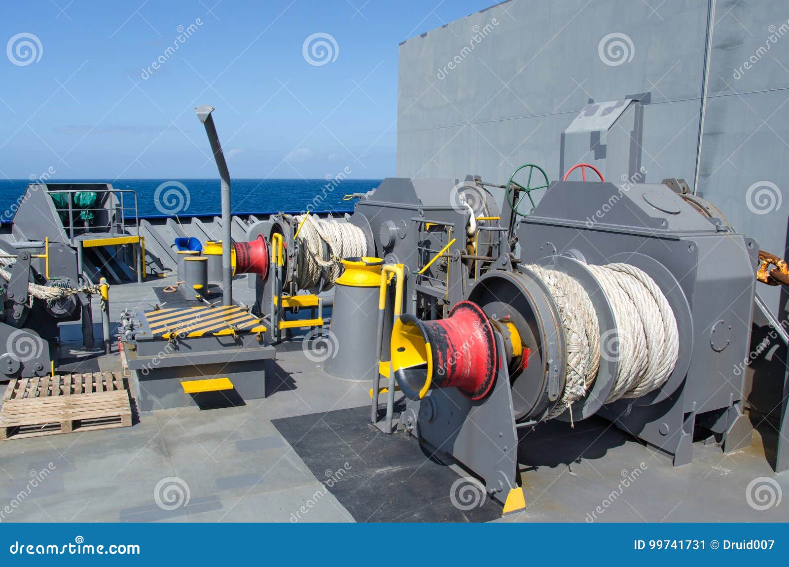 Anchor winches stock image. Image of horizon, metal, anchor - 99741731