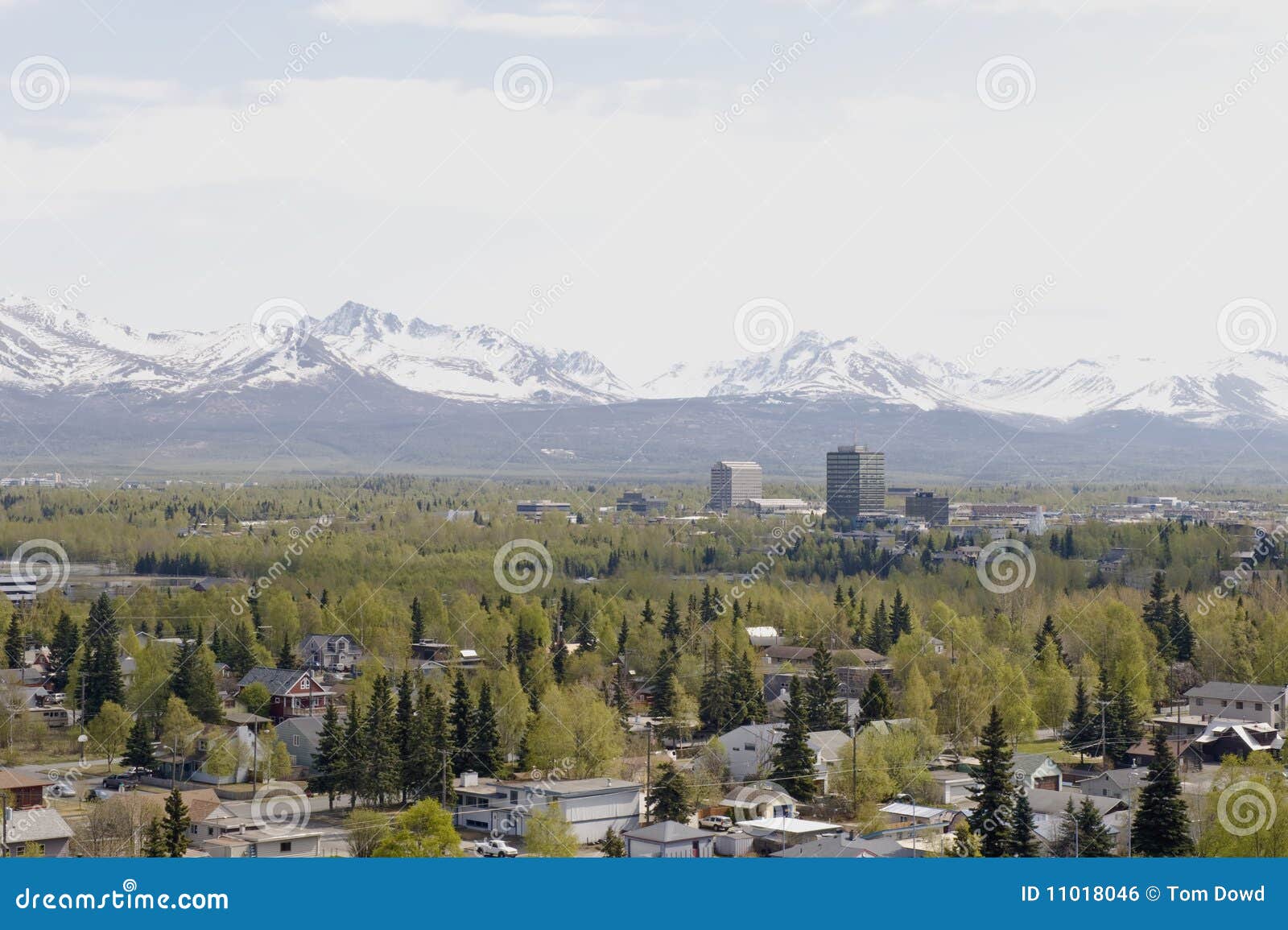 Anchorage city stock photo. Image of architecture, snow - 11018046