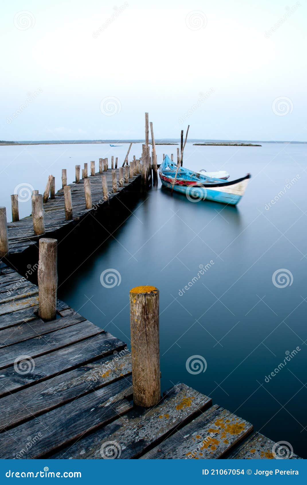 Anchored boat stock photo. Image of calm, boat, long - 21067054
