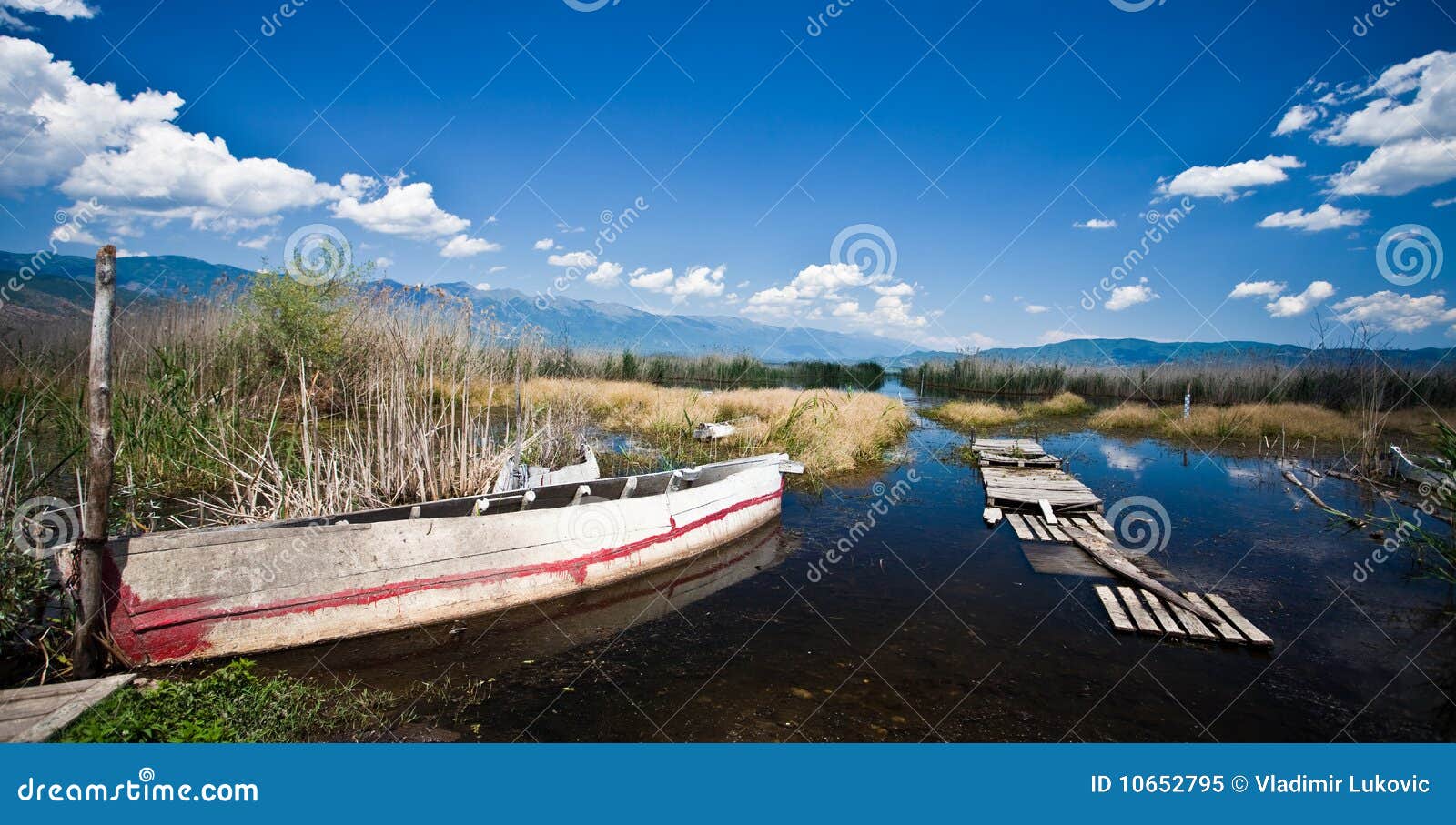 Anchored Boat at Lake Dojran,Macedonia Stock Image - Image of frame ...