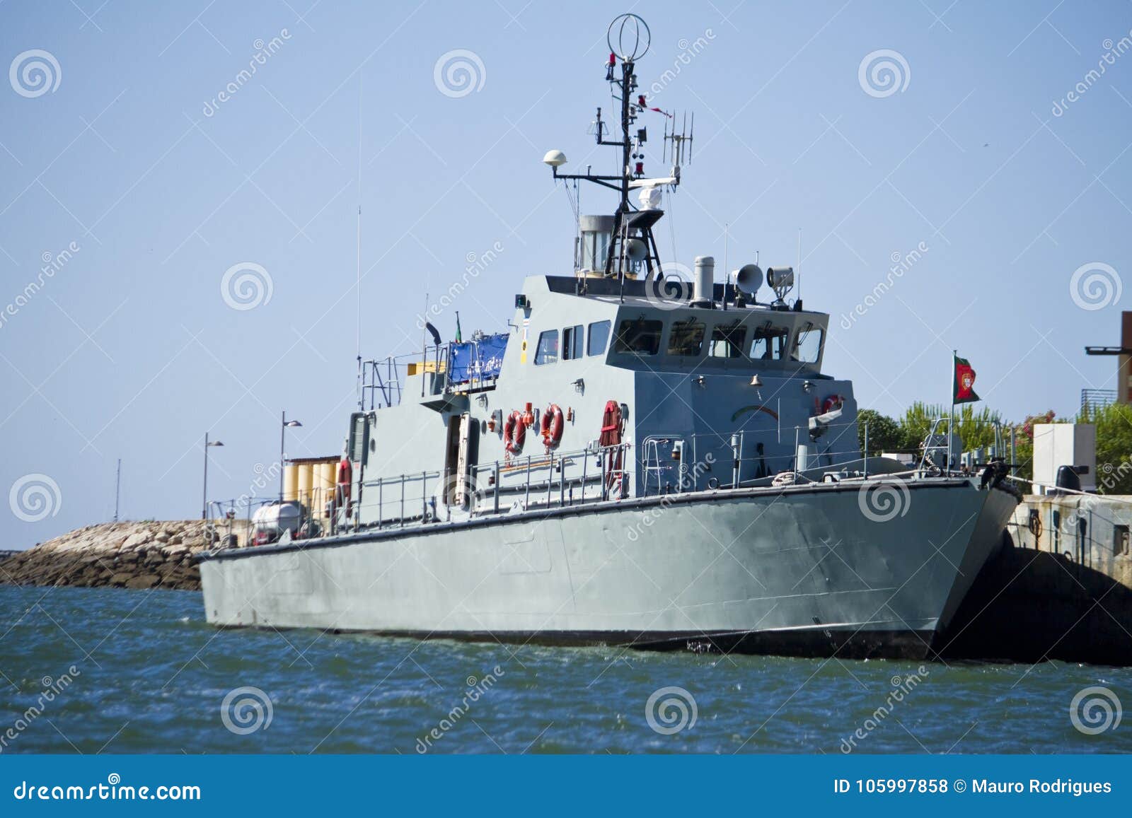 Anchored Military Frigate Ship Stock Photo - Image of boat, warfare ...