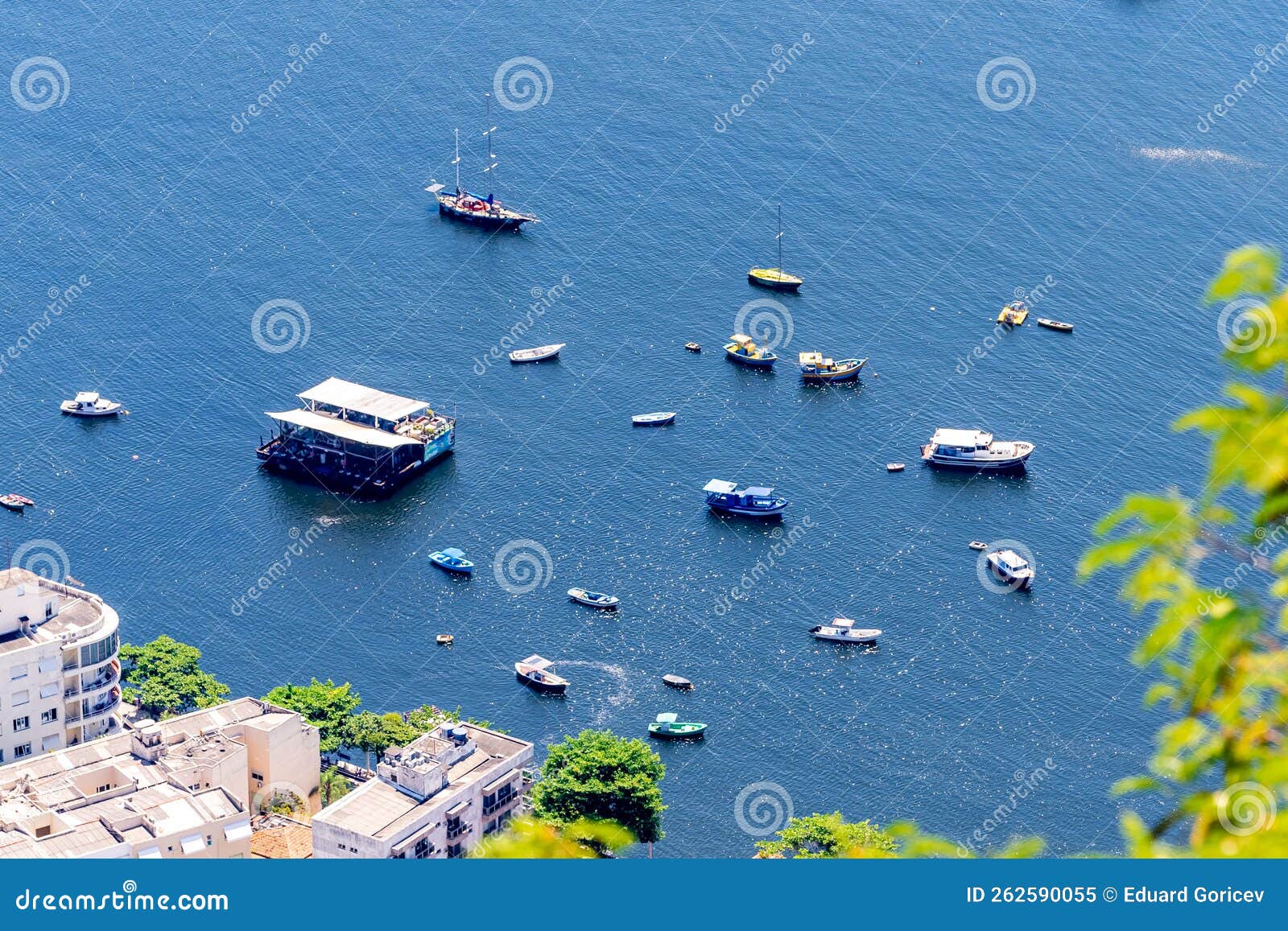 Anchored Ships on the Open Sea Stock Image - Image of vessel, seascape ...