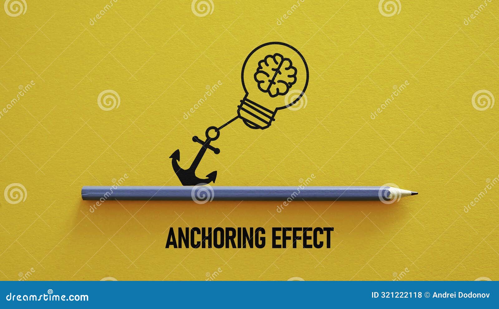 Anchoring Effect is Shown Using the Text Stock Photo - Image of effect ...