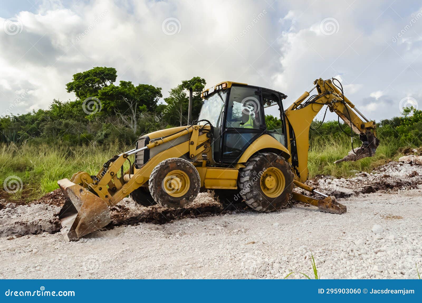 Anchoring the Tractor before Breaking Stones Stock Photo - Image of ...