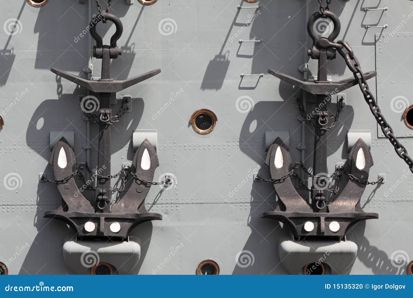 Anchors stock photo. Image of side, ship, heavy, vessel - 15135320