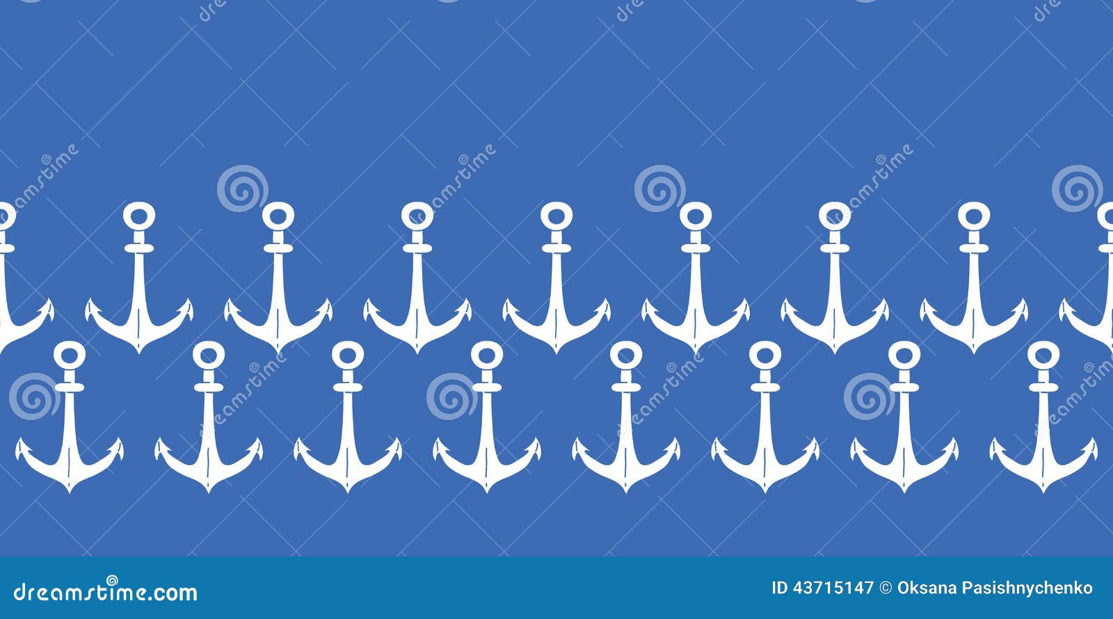 White And Blue Anchor Wallpaper
