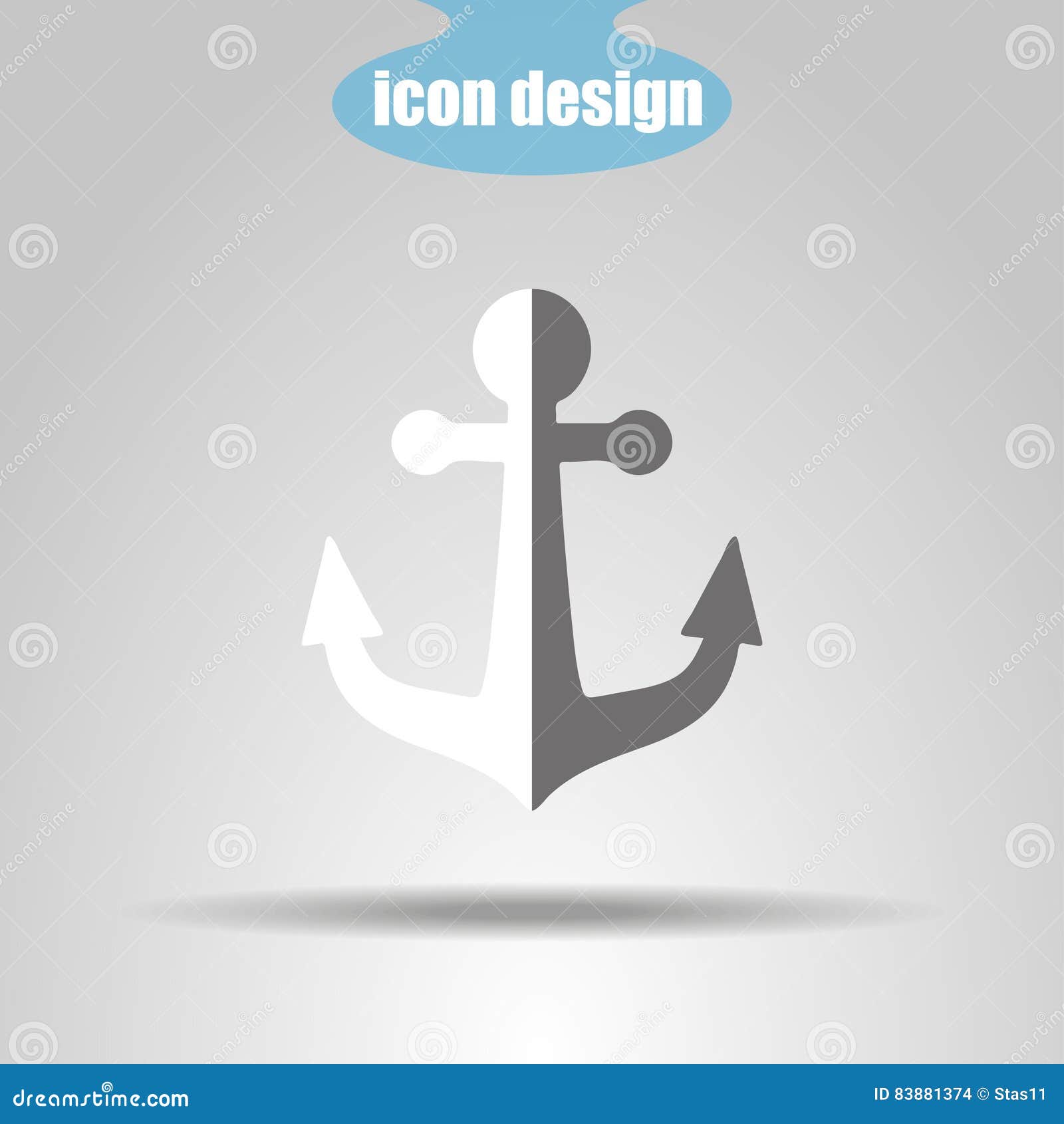 Anchors Icon. Anchor In Sea Nautical Symbol Simple Anchor. Simple Shape ...