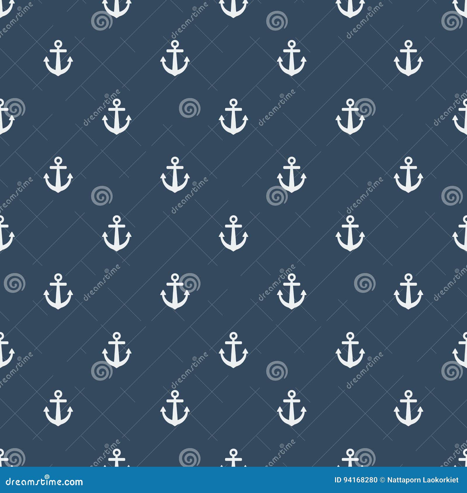 Anchors seamless pattern. stock vector. Illustration of backdrop - 94168280